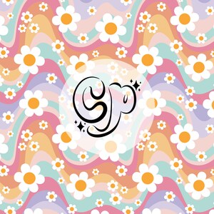 Retro Summer Wavy Daisy Seamless Pattern, Groovy Floral Seamless File ...