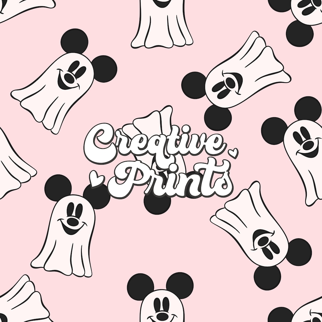 Simple Mouse Ghosts Seamless File, Halloween Seamless Pattern, Spooky ...