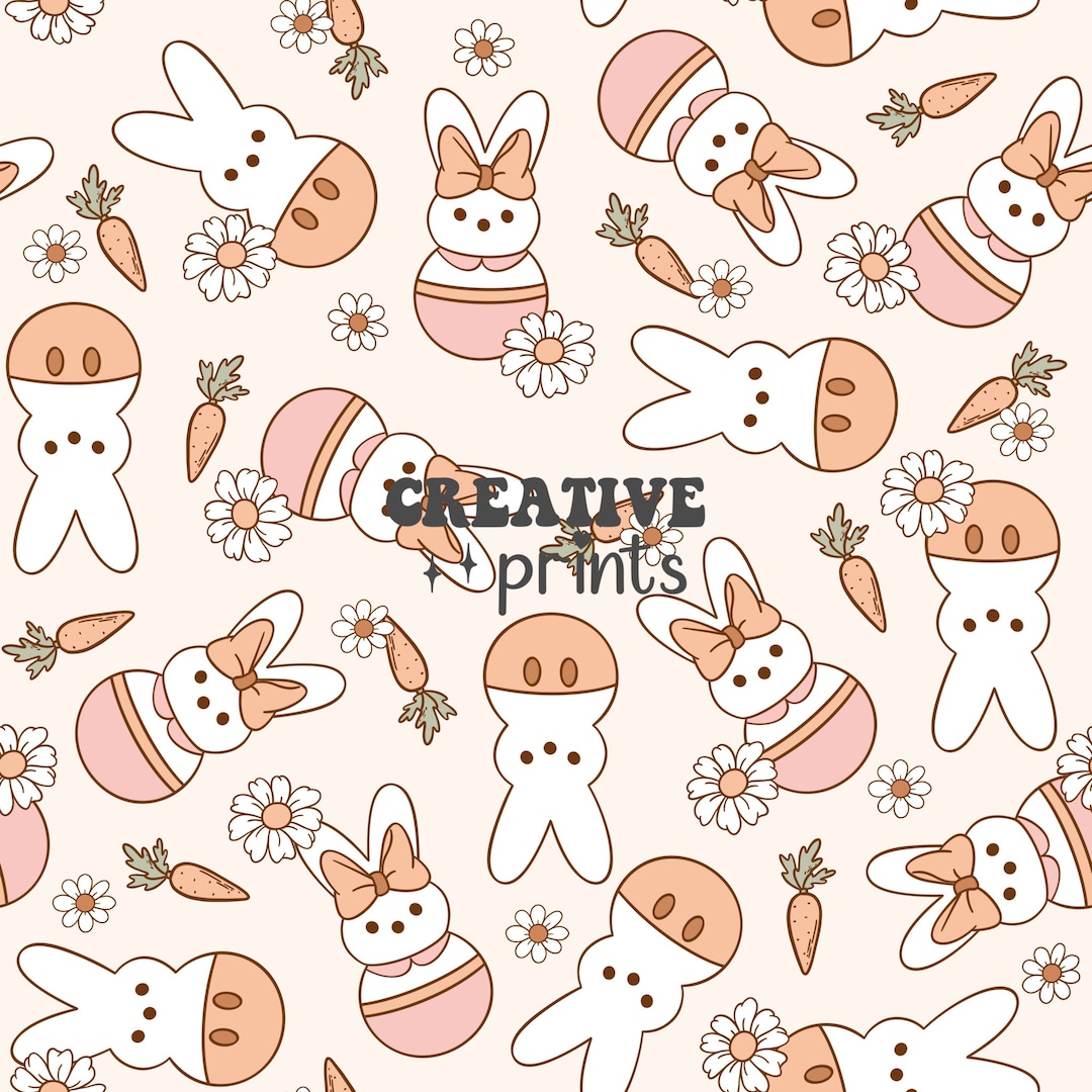 Mouse Peeps Seamless Pattern, Easter Seamless File for Fabric ...