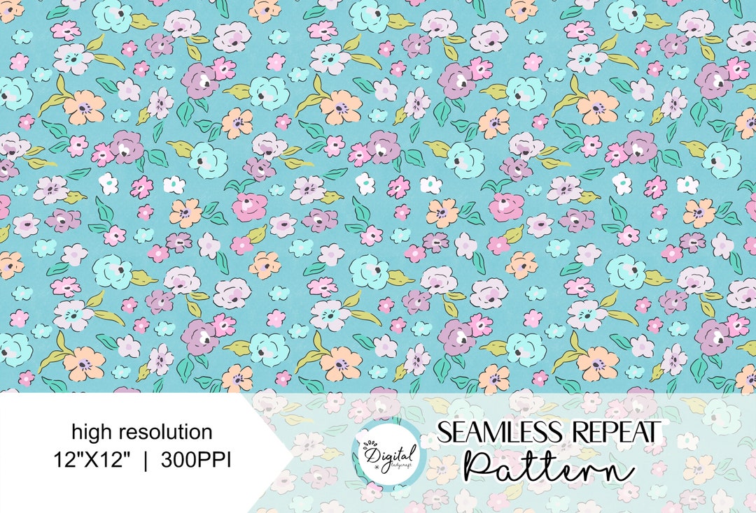 Floral Seamless Pattern | Floral Digital Paper | Fabric Pattern ...