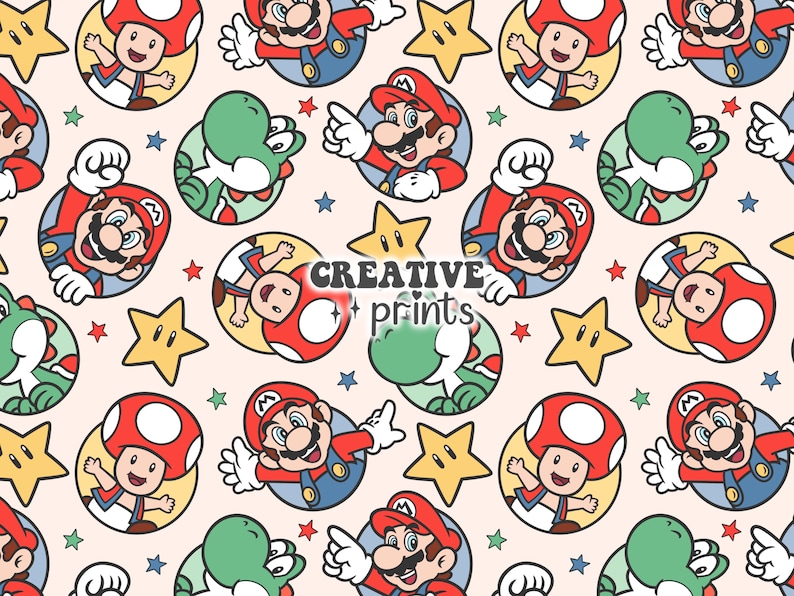 Cartoon Seamless Pattern for Boys Video Game Seamless File - Etsy