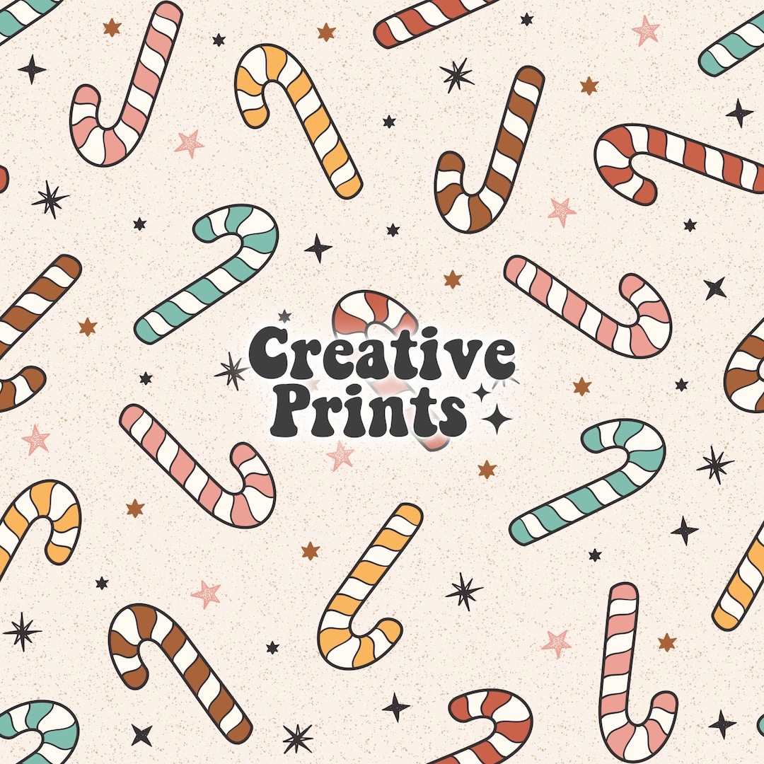 Christmas Candy Seamless Pattern, Candy Cane Seamless Repeat Pattern ...