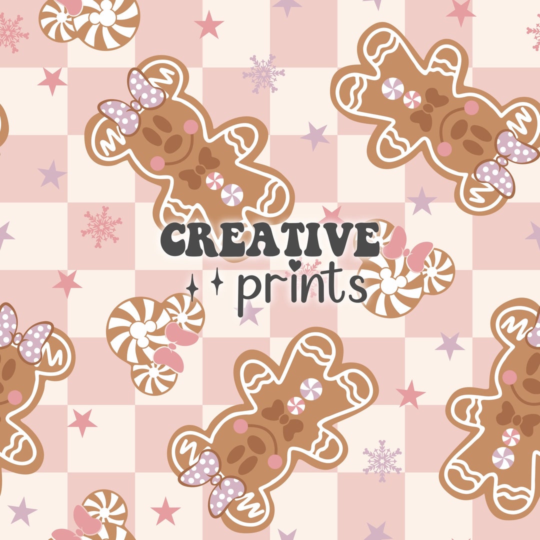 Christmas Mouse Gingerbread Cookies Seamless Pattern, Christmas Mouse ...