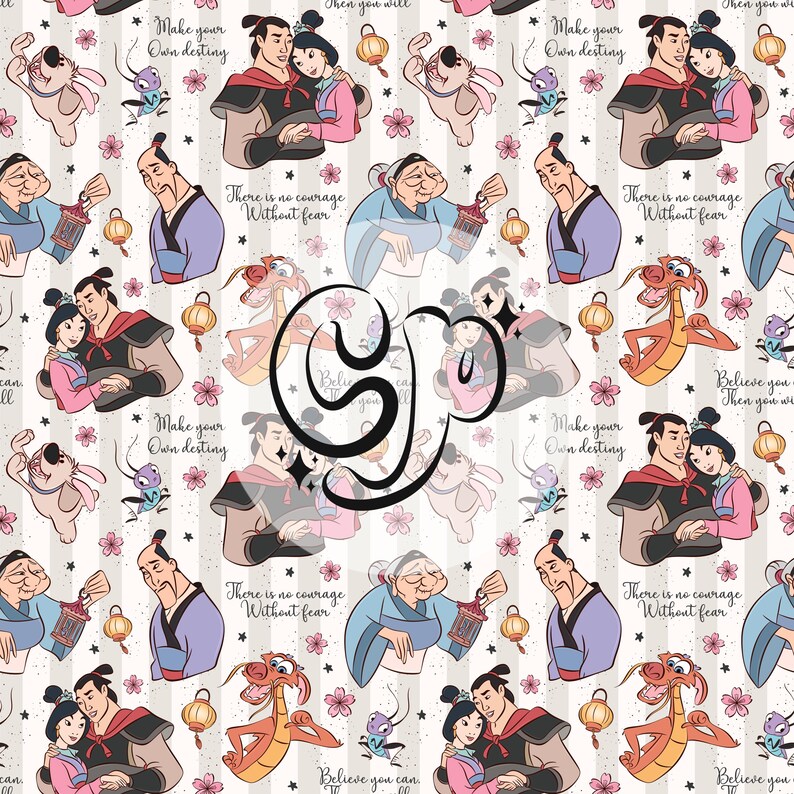 Magical Warrior Princess Seamless Pattern, Cute Magic Princess Seamless ...
