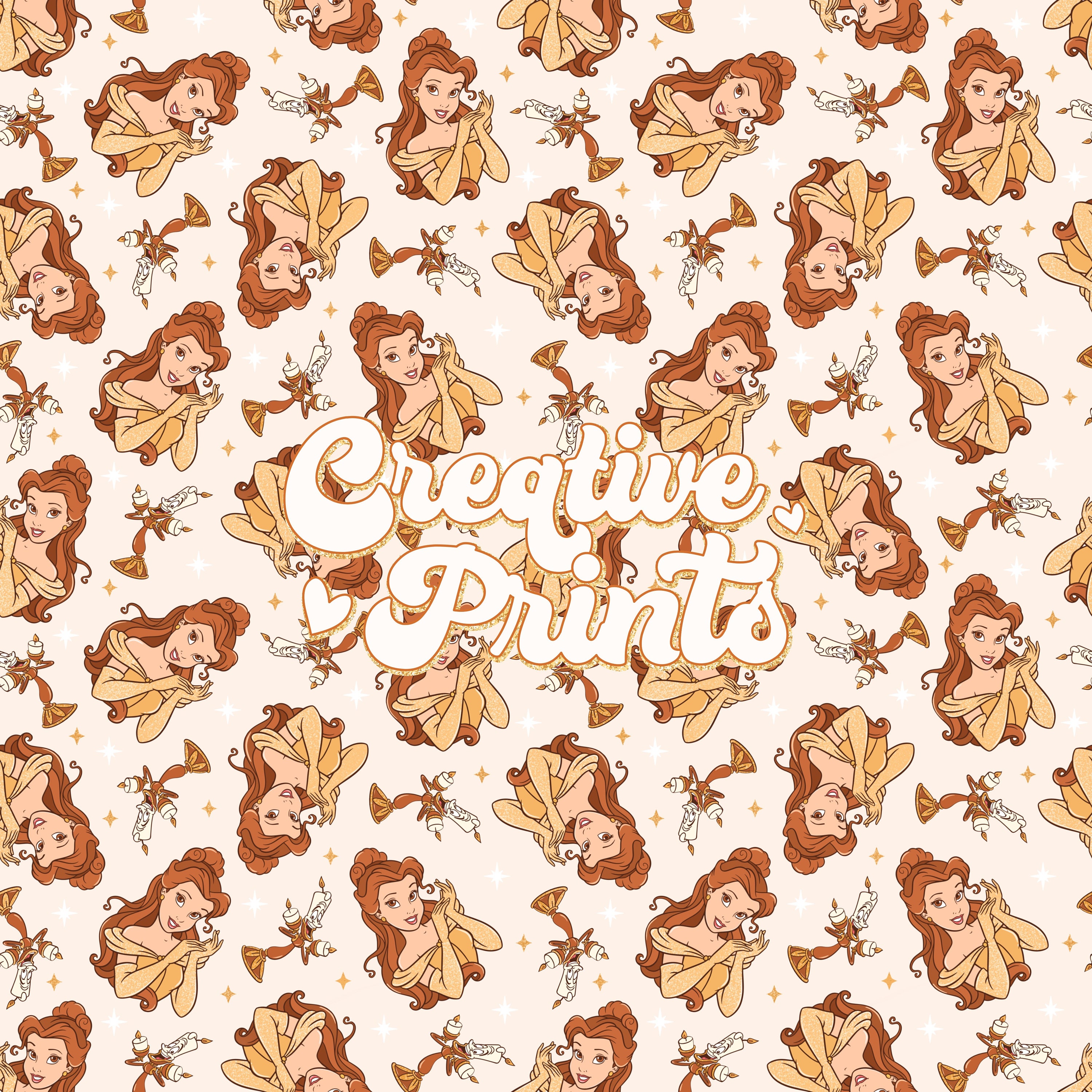 Magical Princess Seamless Pattern Cute Belle Seamless File - Etsy