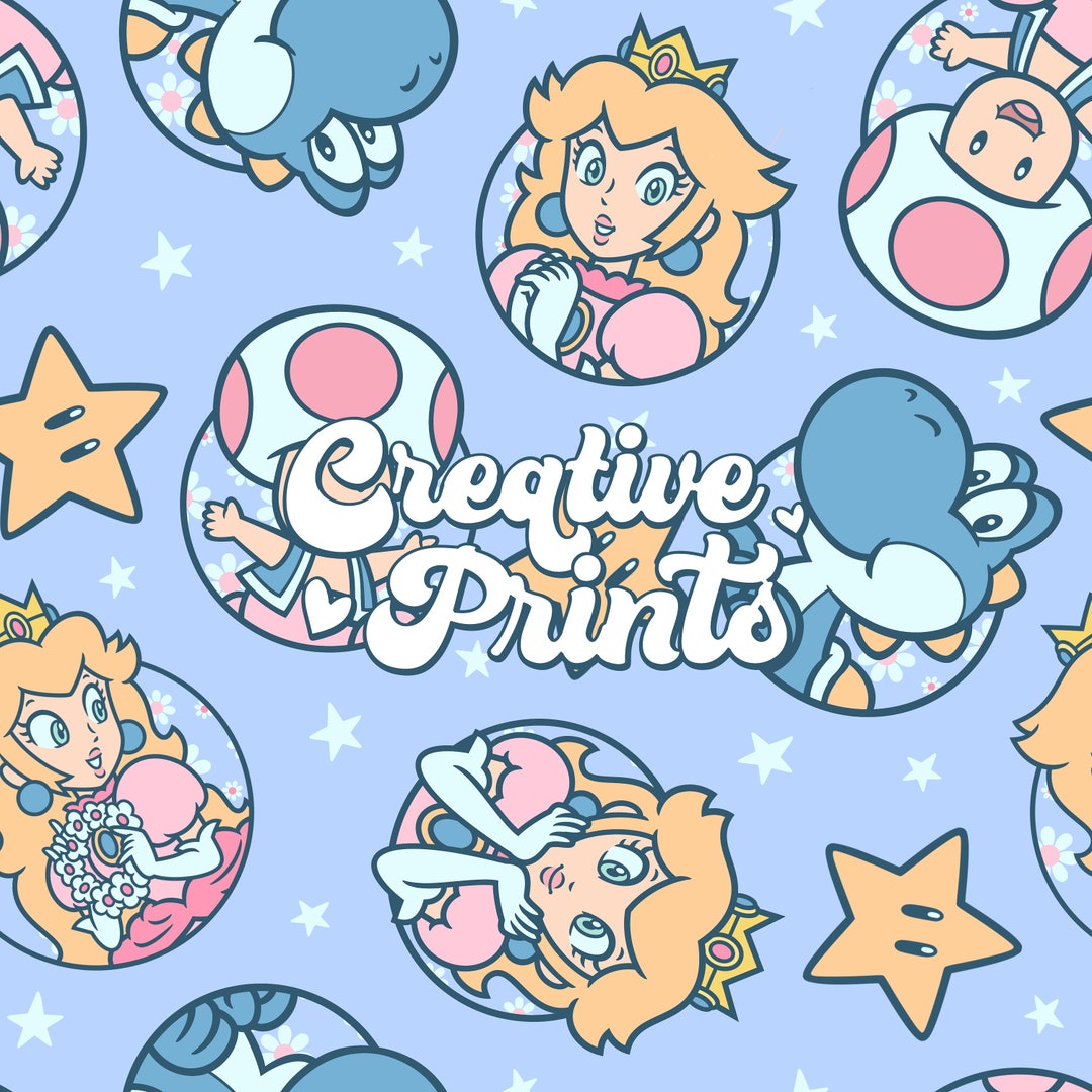 Princess Seamless Pattern, Peach Seamless File, Seamless Repeat Pattern ...