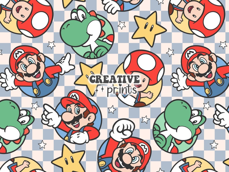 Cartoon Seamless Pattern for Boys Video Game Seamless File - Etsy