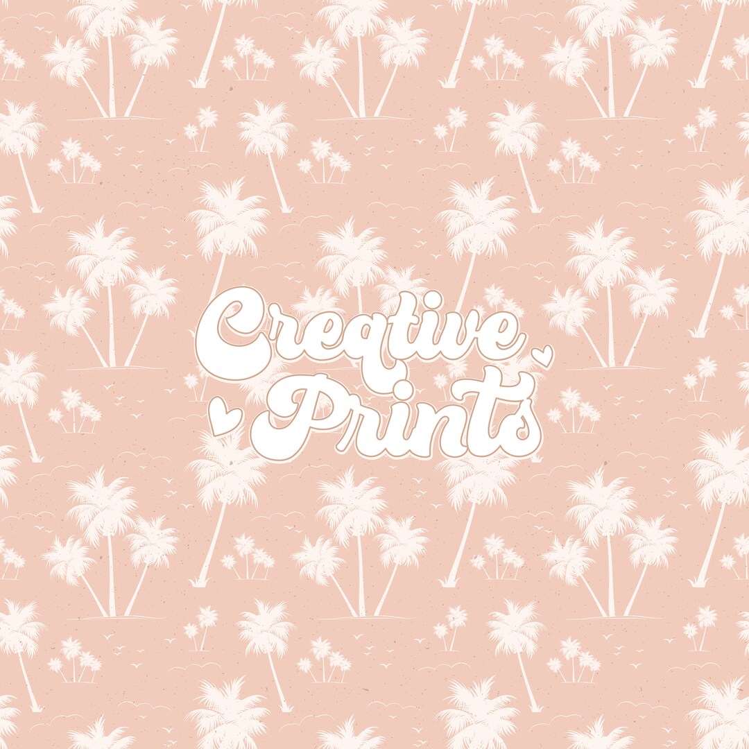 Boho Palm Tree Beach Seamless Pattern, Summer Seamless File Commercial ...