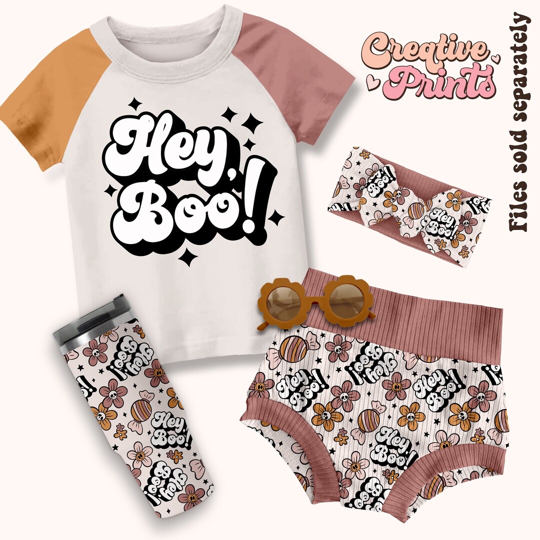 Hey Boo Sublimation Png Halloween Png Design Groovy Halloween Png