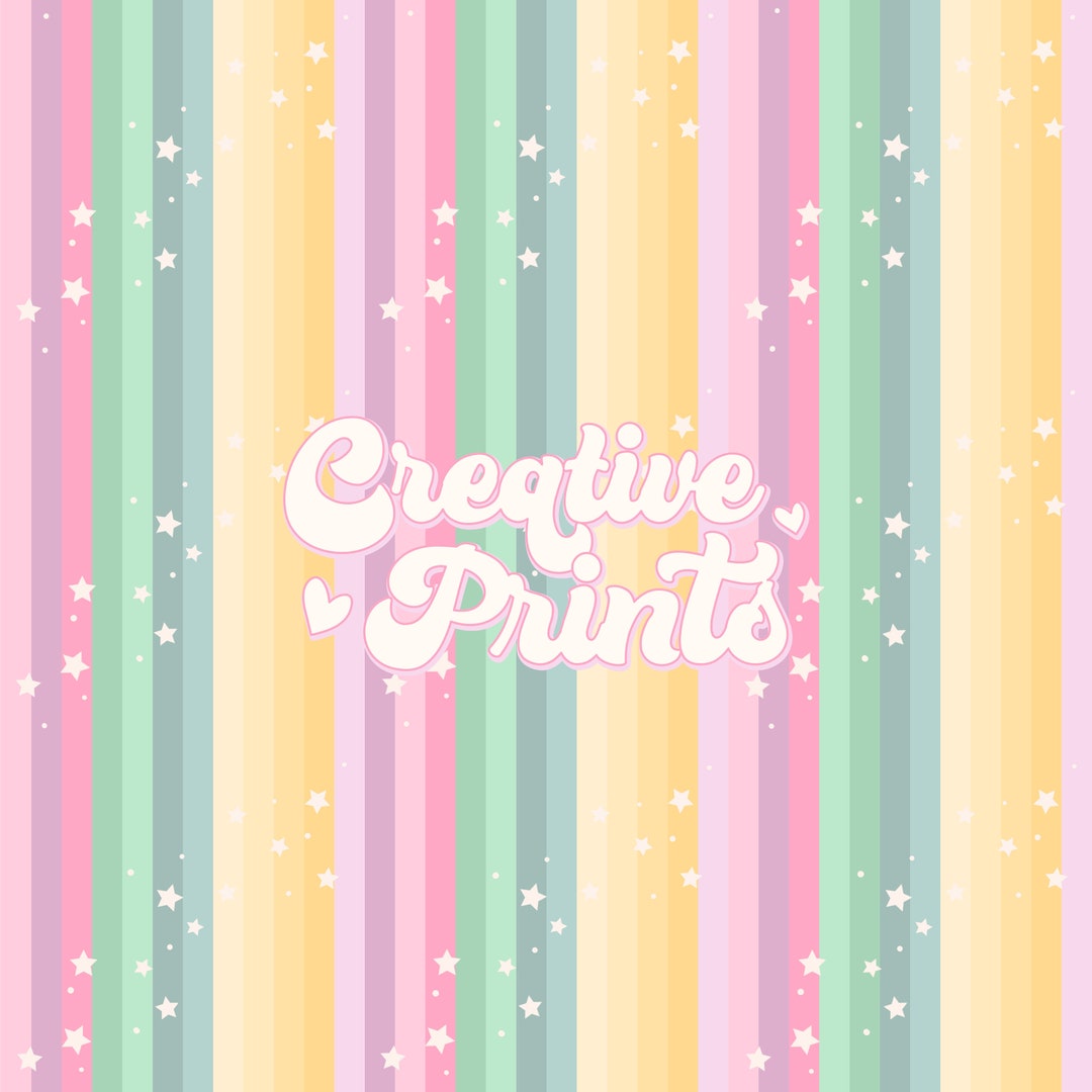 Pastel Colors Stripes Seamless Pattern, Stars Seamless File, Summer ...