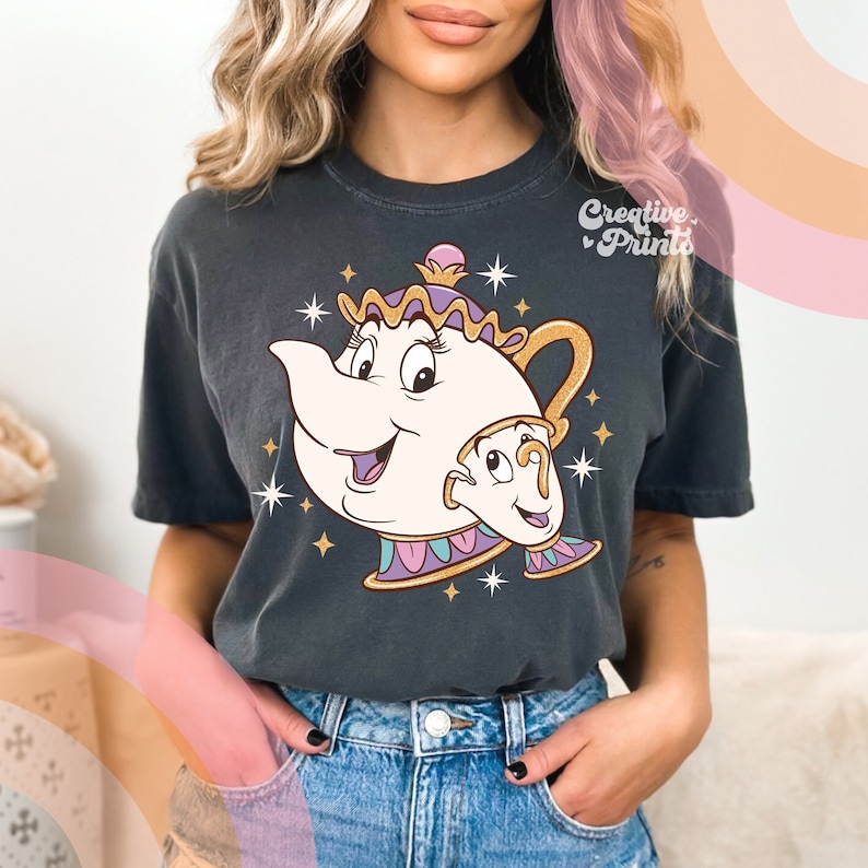 Chip Mrs. Potts PNG Beauty and the Beast Sublimation Design - Etsy