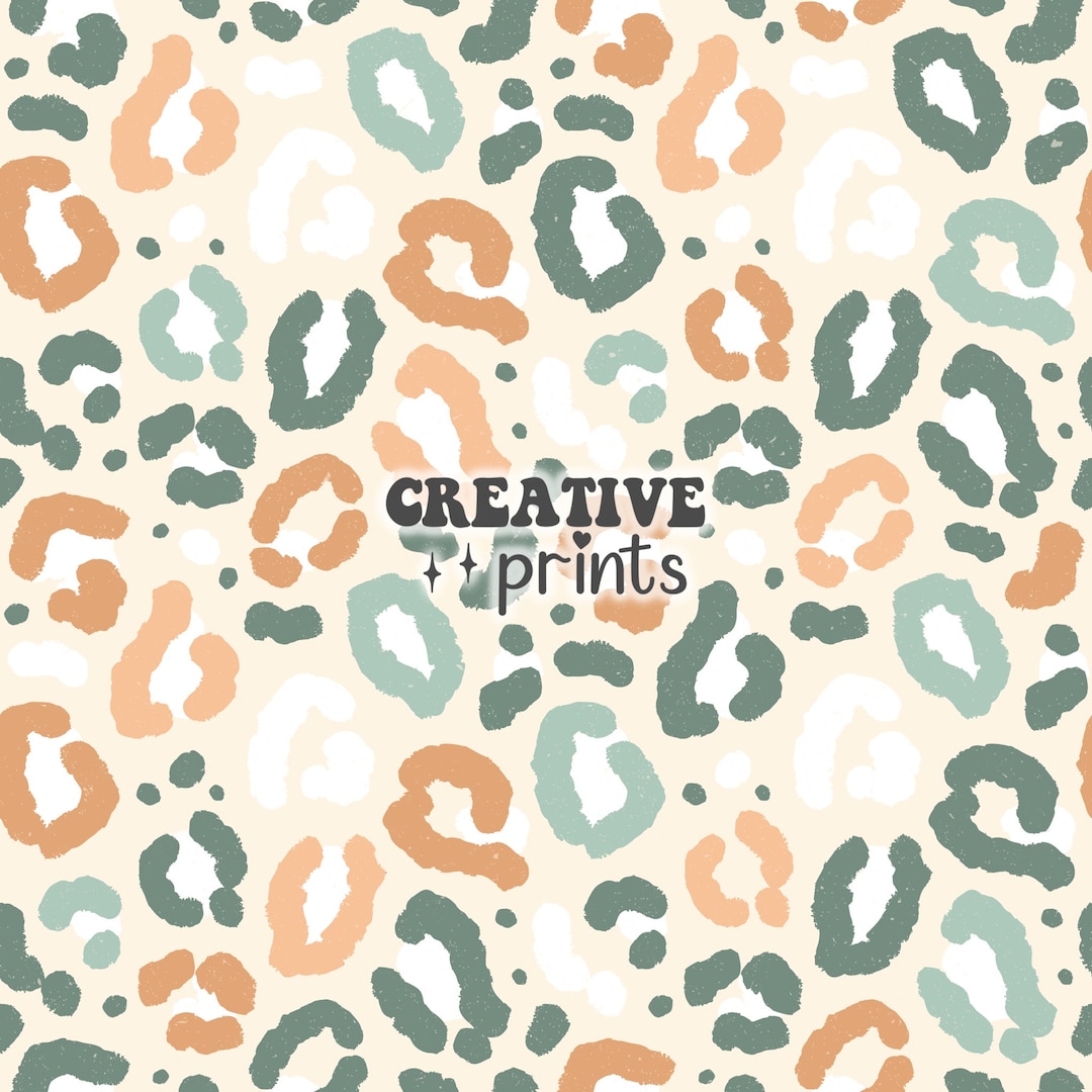Boho Cheetah Seamless Pattern, Spring Leopard Seamless File, Digital ...
