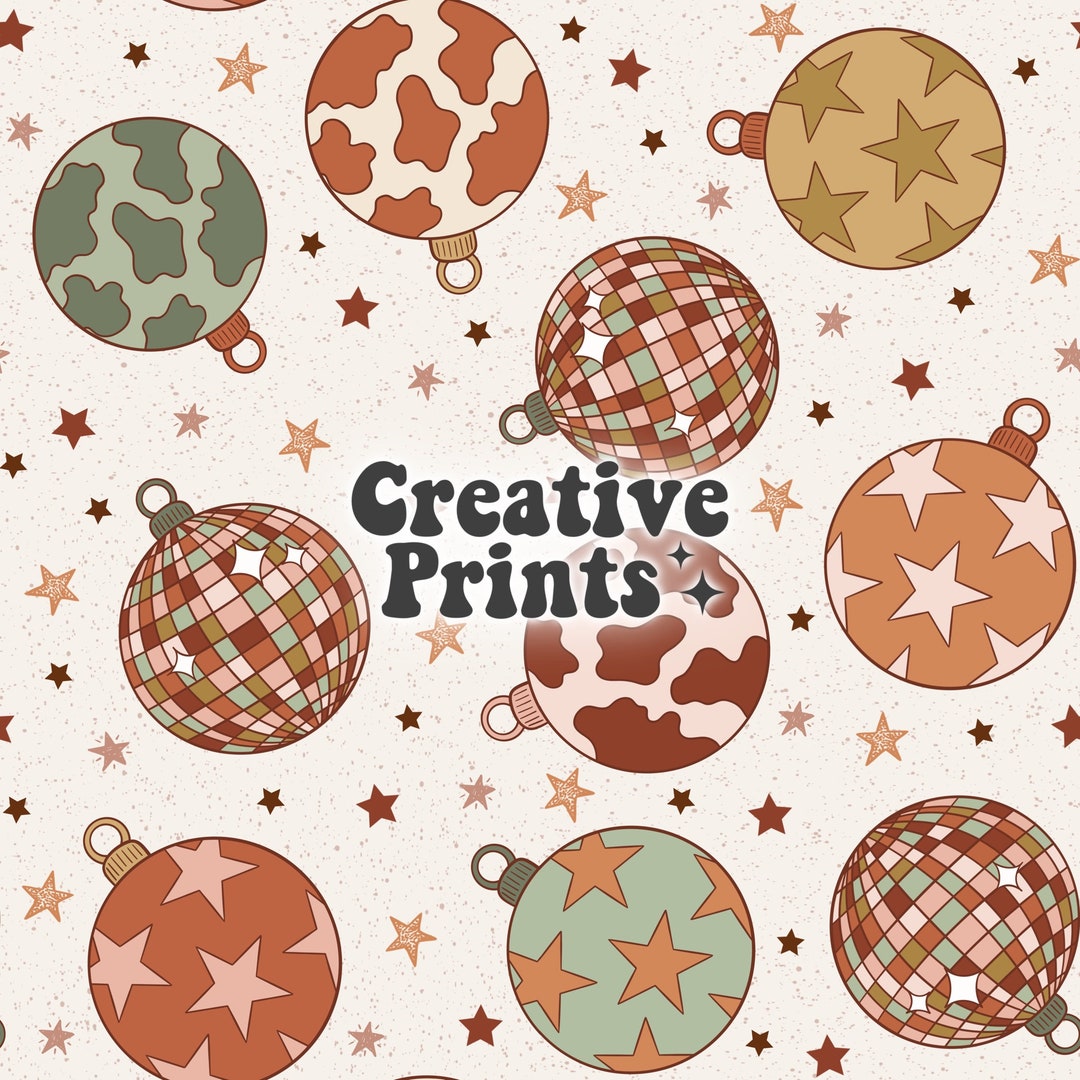 Western Christmas Seamless Pattern, Western Ornaments Pattern, Cowgirl ...