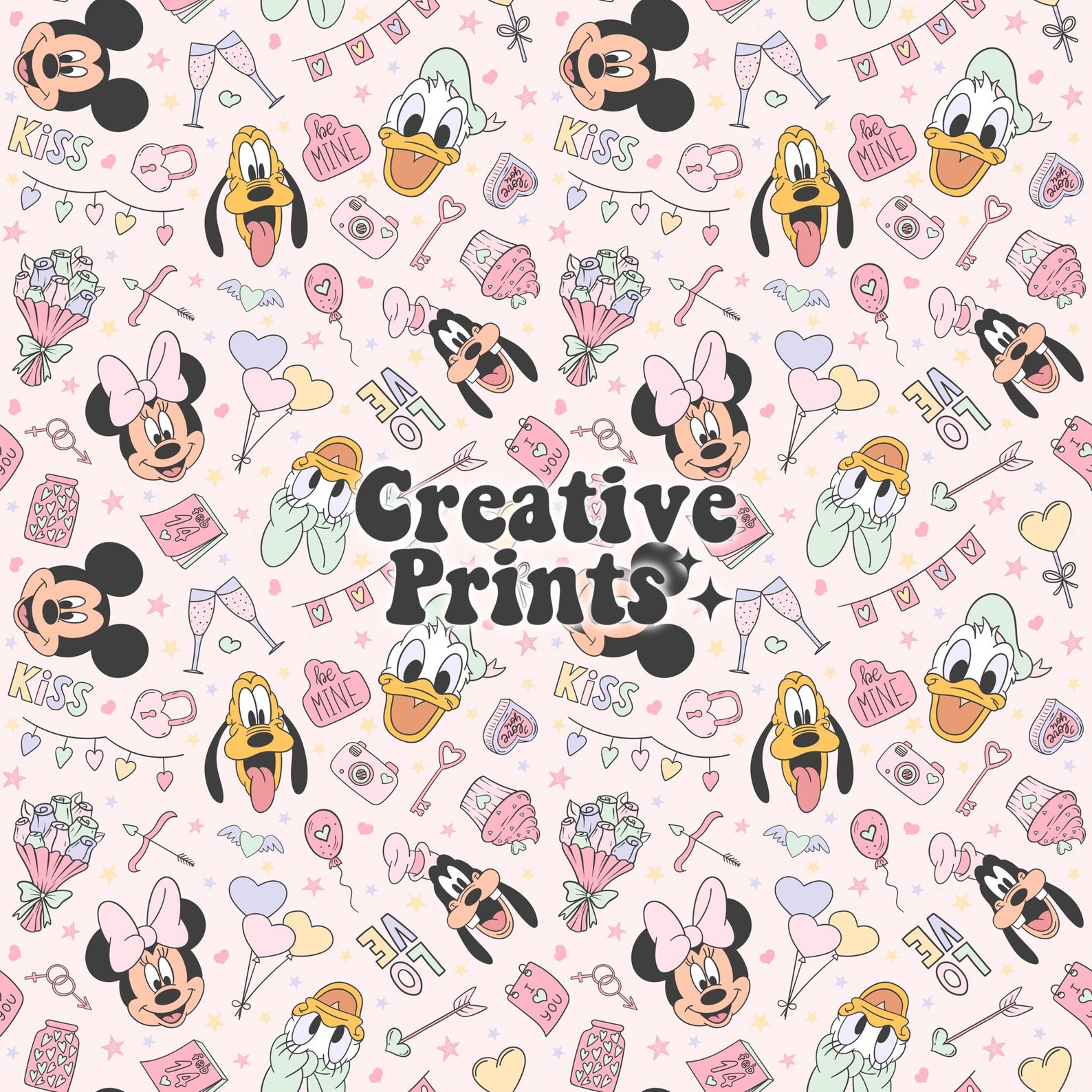 Valentines Day Mouse Pastel Colors Seamless Pattern - Etsy