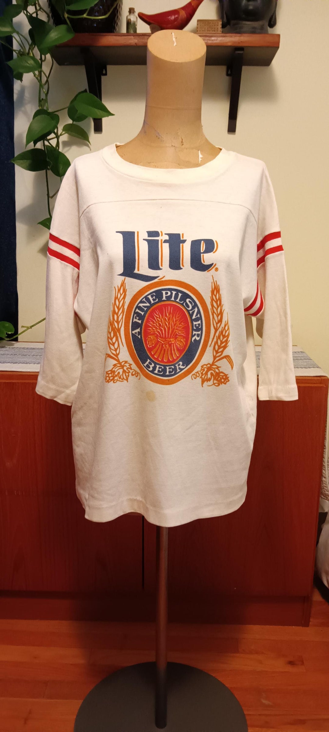 Vintage 80s Miller Lite Beer T Shirt Raglan - Etsy