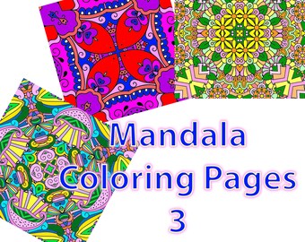 Mandala Coloring Book Pages Printable - Etsy