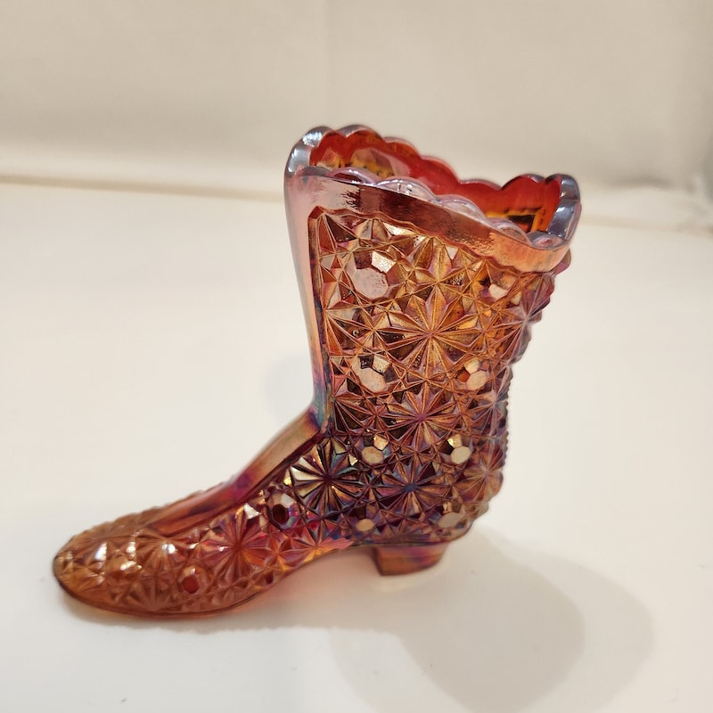 Fenton Shoes Carnival Glass - Etsy