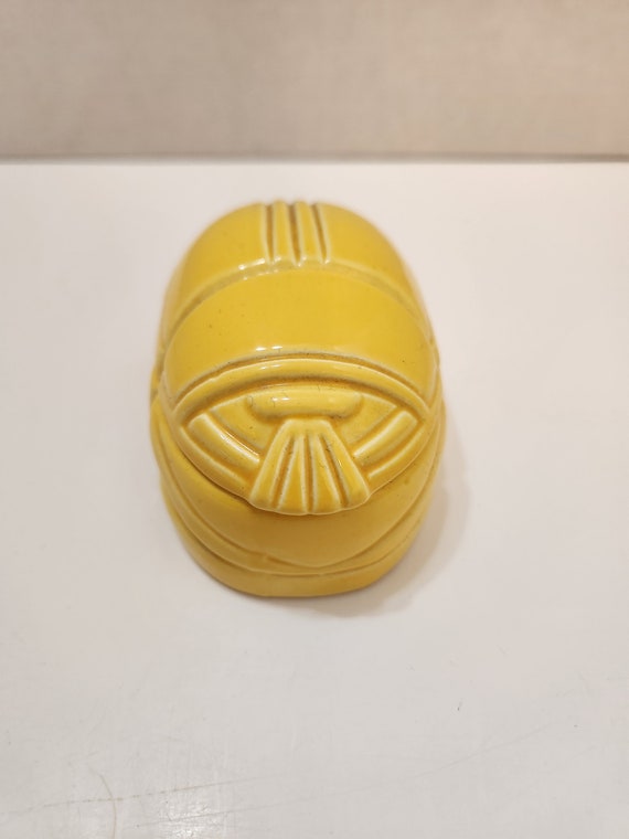 TIFFANY & CO. 1977 Yellow Scarab Beetle Trinket Box /… - Gem