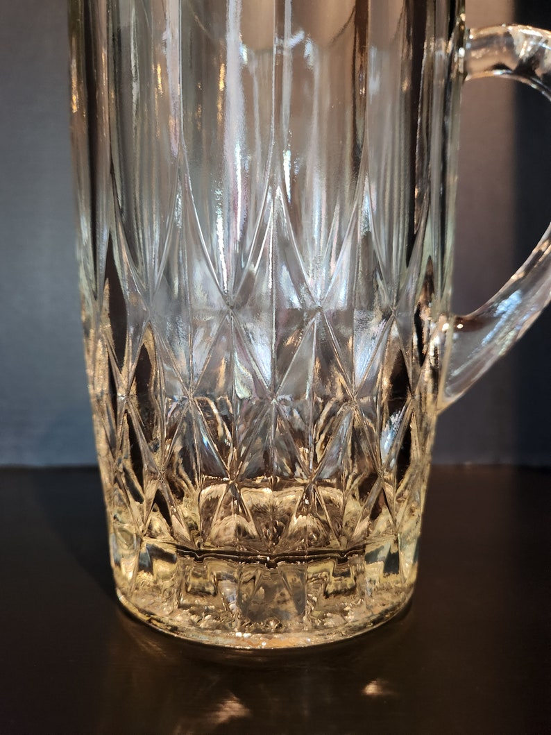 Vintage Anchor Hocking Pitcher: Crown Point Diamond Glass, 64 Oz - Etsy