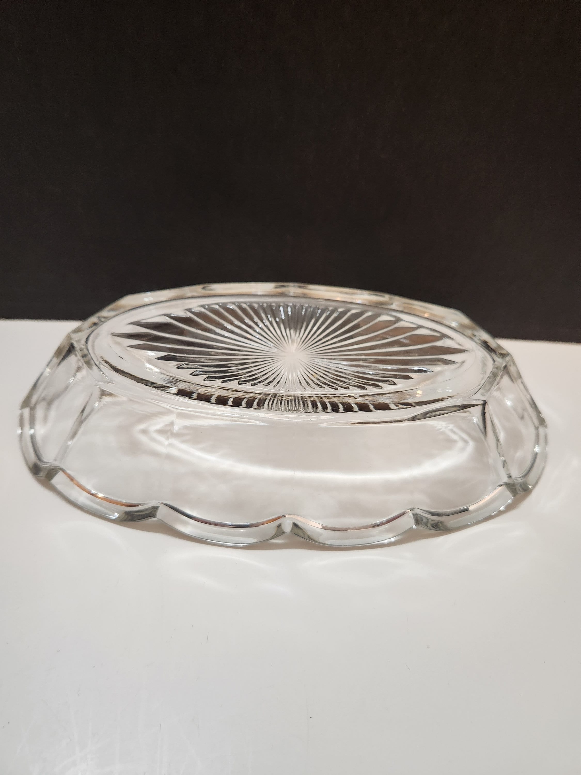 Vintage Clear Glass Oval Relish Dish With Scalloped Edge - Etsy