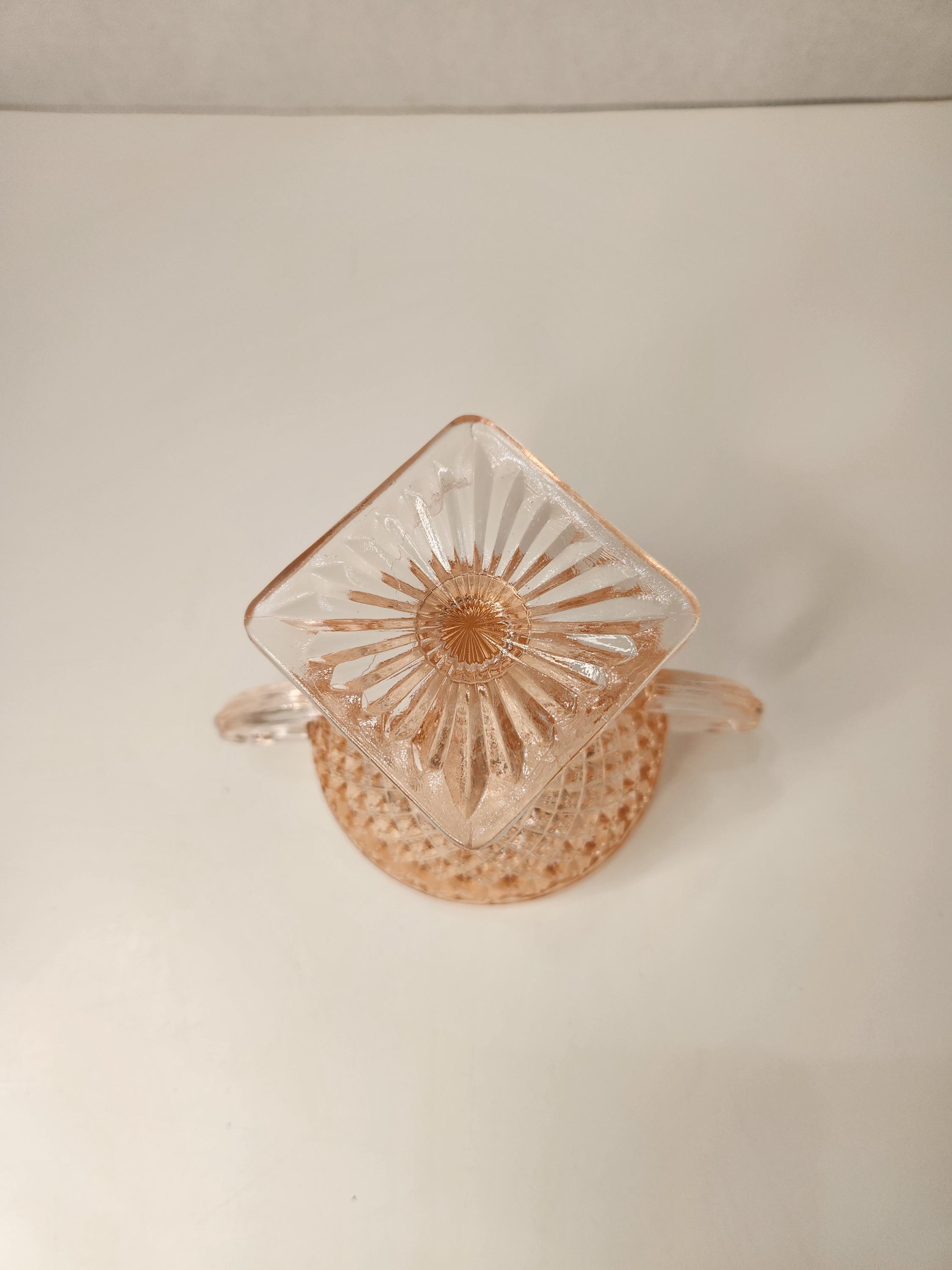 Vintage Pink Depression Glass Sugar Bowl, Anchor Hocking Miss America ...