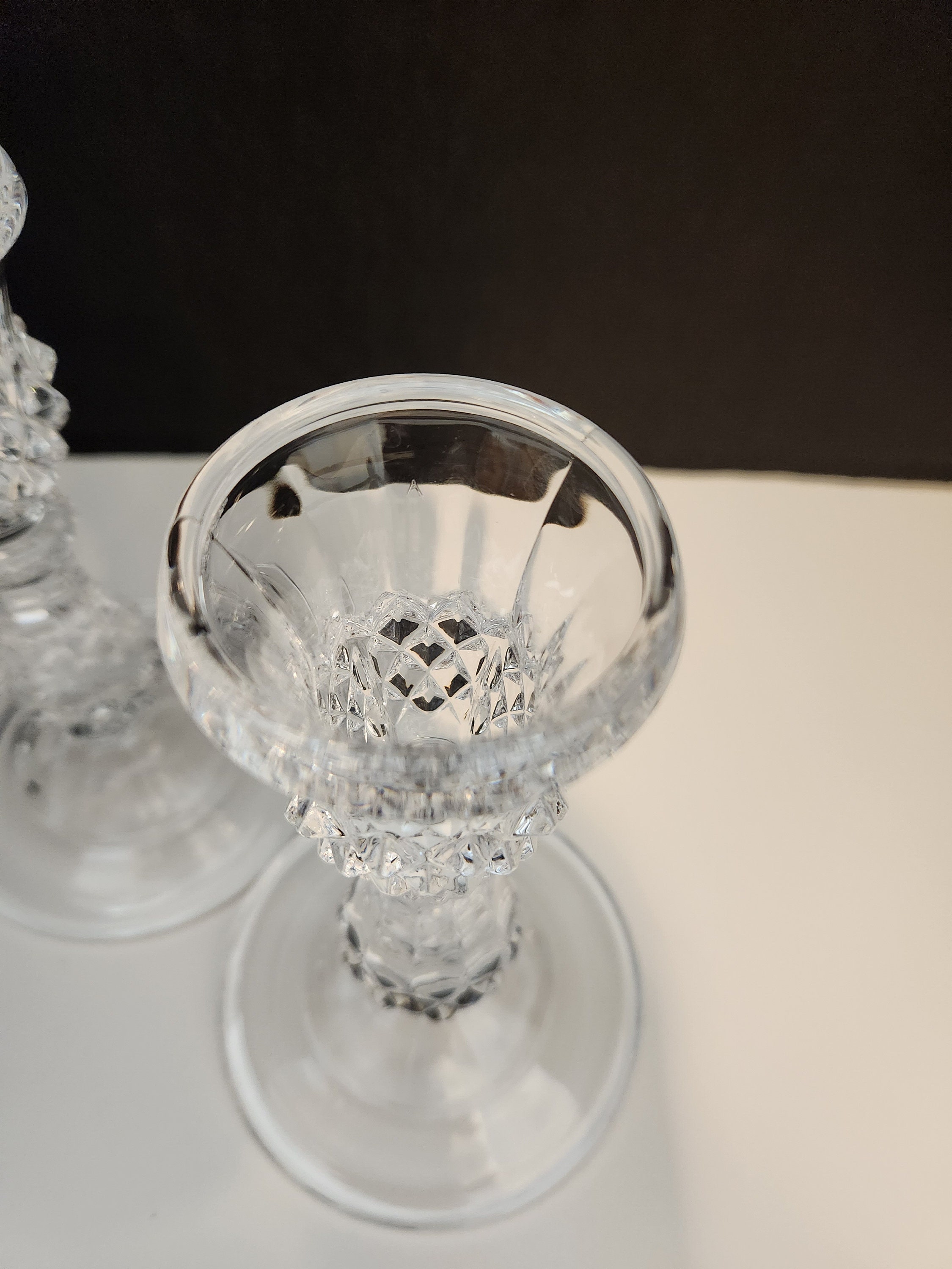 Cristal D'arques Longchamp Pattern Set of 2 Crystal - Etsy