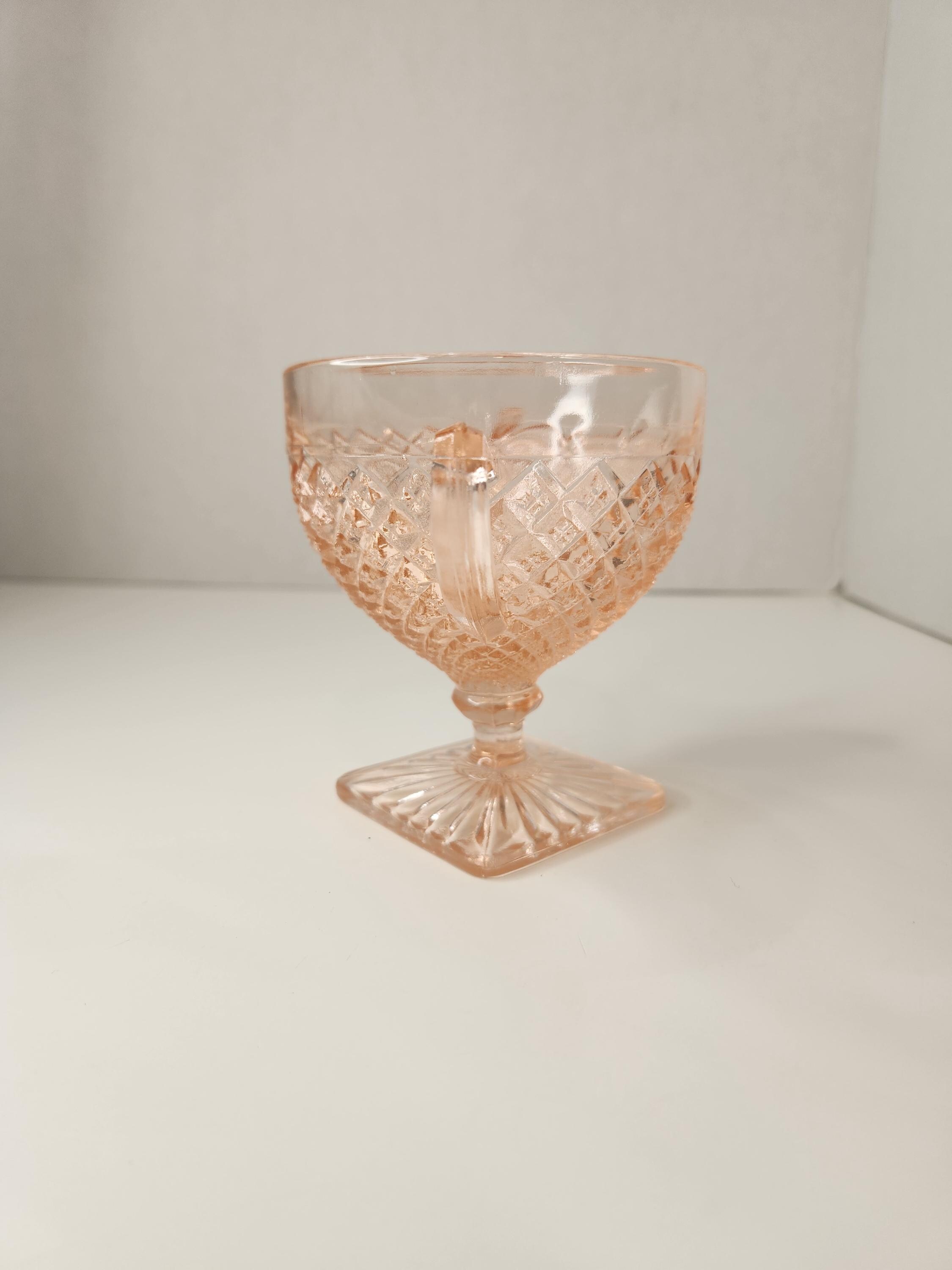 Vintage Pink Depression Glass Sugar Bowl, Anchor Hocking Miss America ...