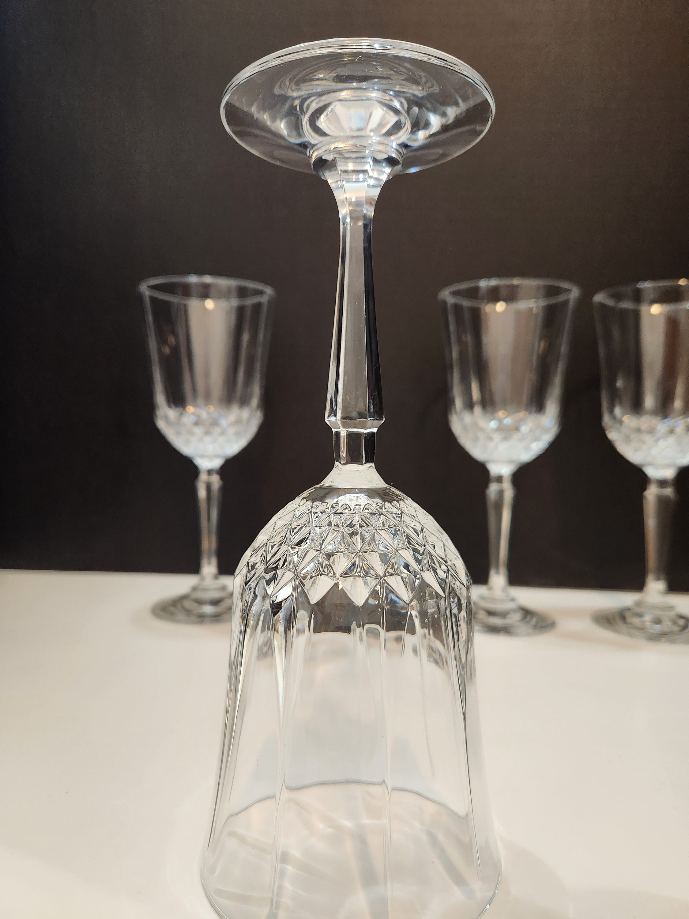 Crystal Wine Glasses / Water Goblets Set of 4, Toscany Elite Pattern - Etsy
