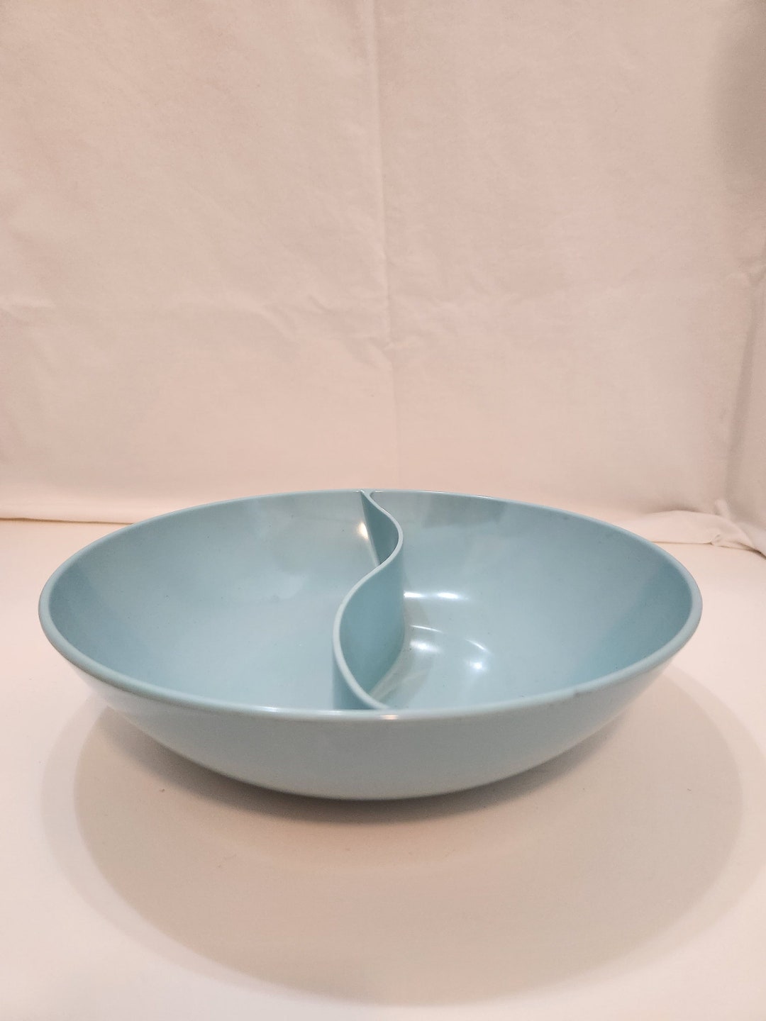 Retro Windsor Melmac USA Blue Divided Bowl - Etsy