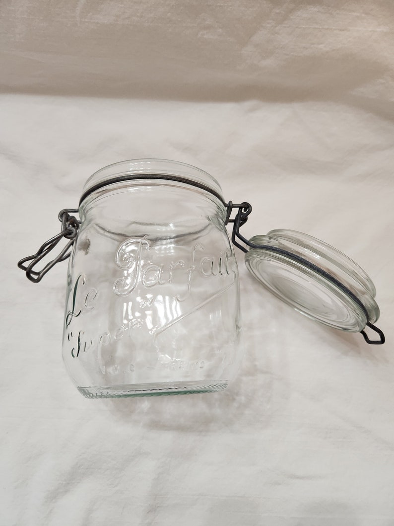 Vintage Le Parfait "super" Glass Jar, Metal Bail Closure, Made in ...