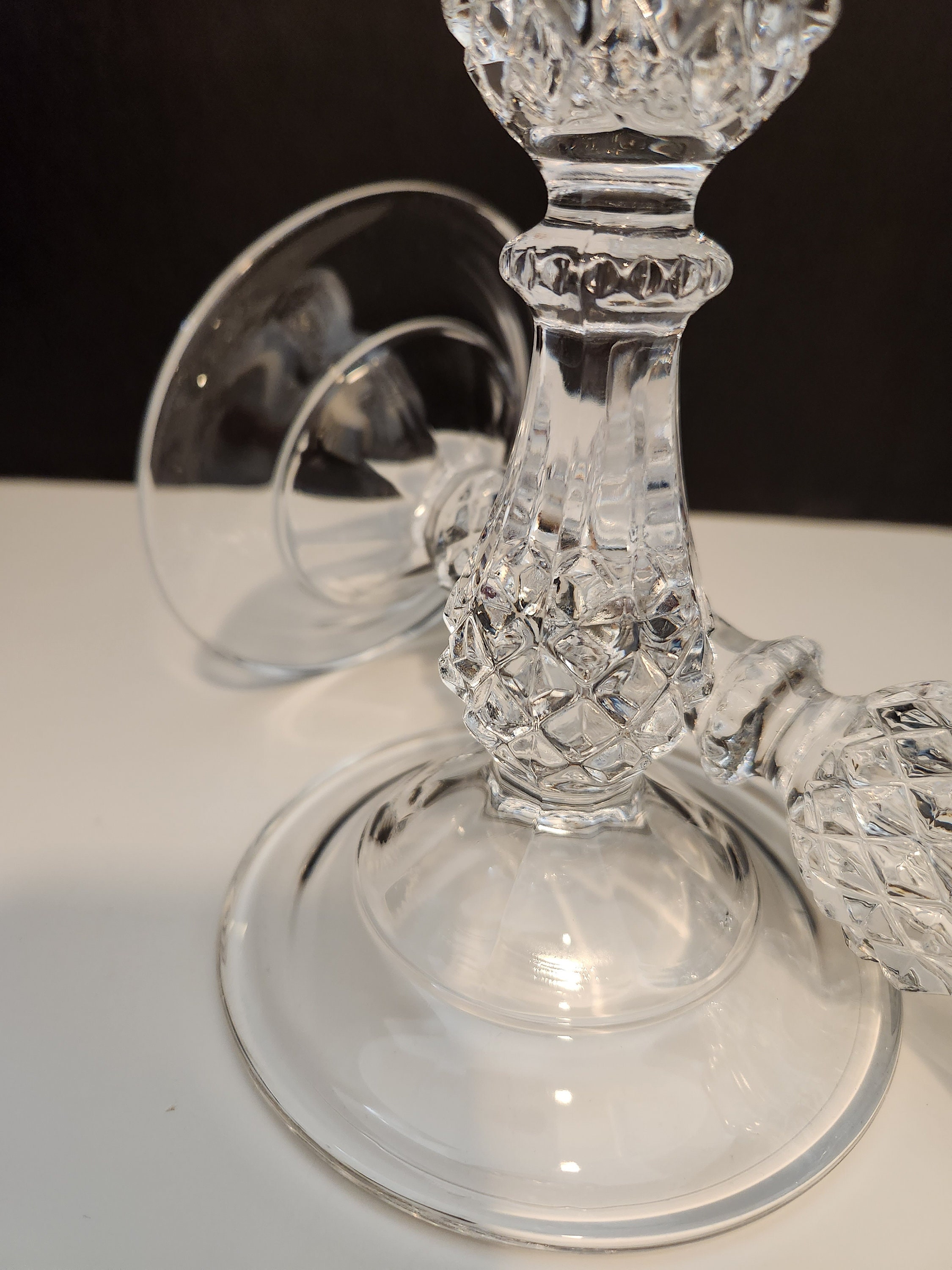 Cristal D'arques Longchamp Pattern Set of 2 Crystal - Etsy