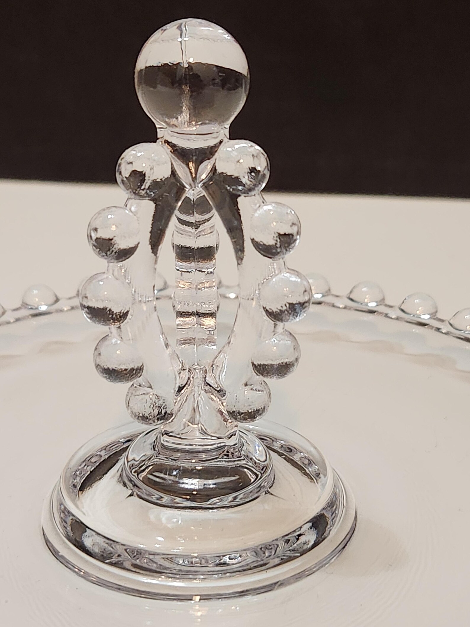 Imperial Candlewick Lemon Server With Center Beaded Glass Handle - Etsy