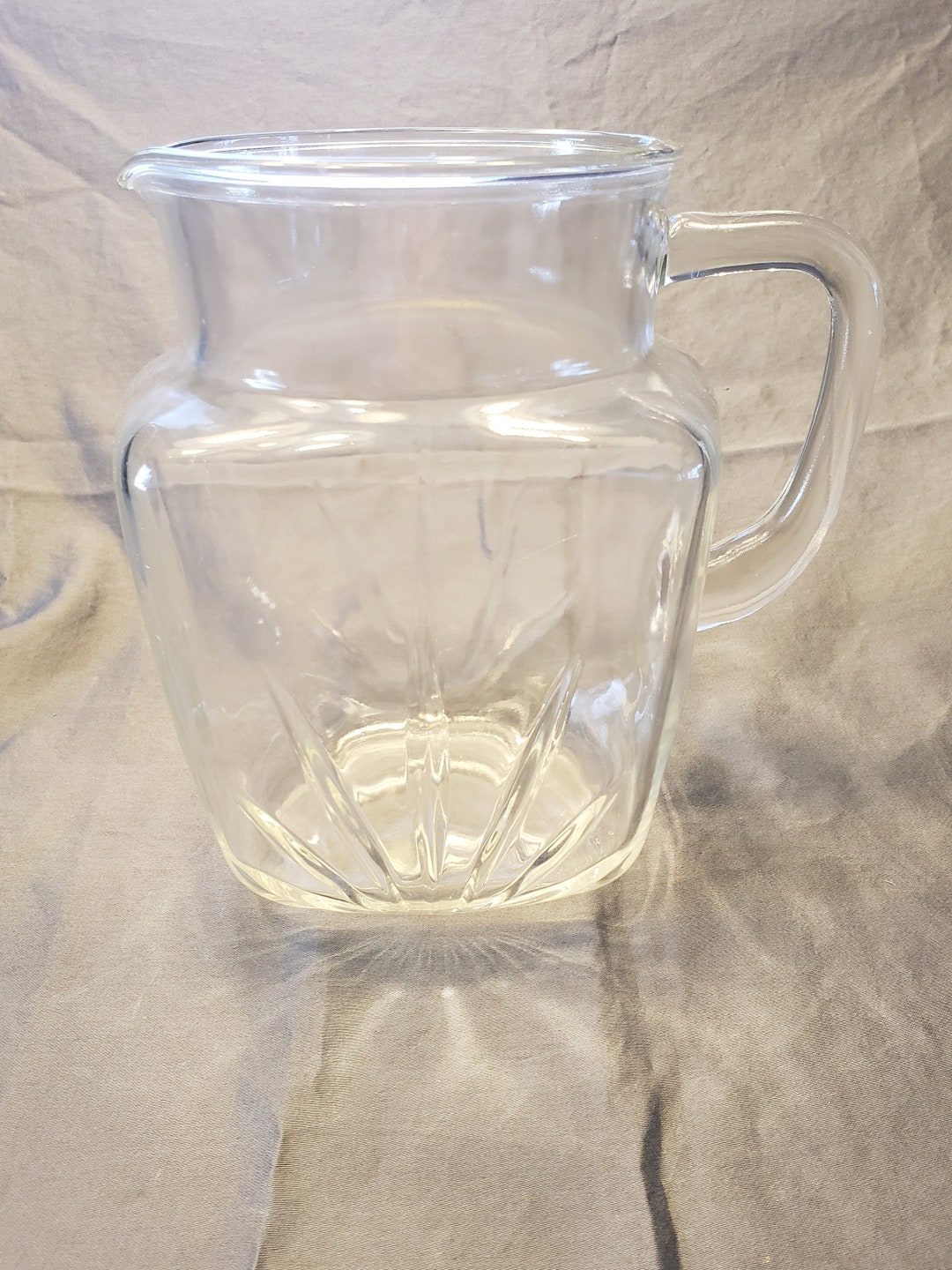 Federal Glass Star Beverage Pitcher Mid Century - Etsy