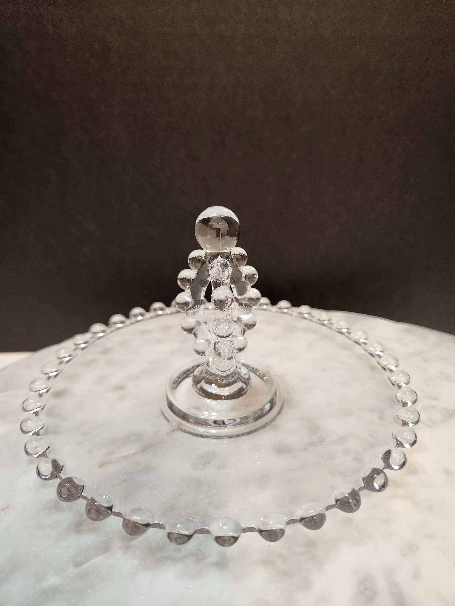 Imperial Candlewick Lemon Server With Center Beaded Glass Handle - Etsy