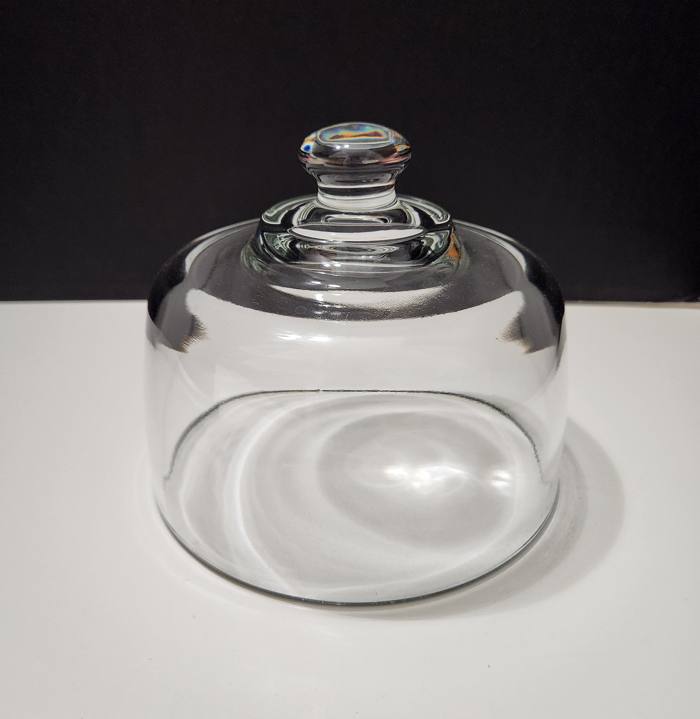 Replacement Small Clear Glass Dome Cover With Knob Handle, Cheese ...