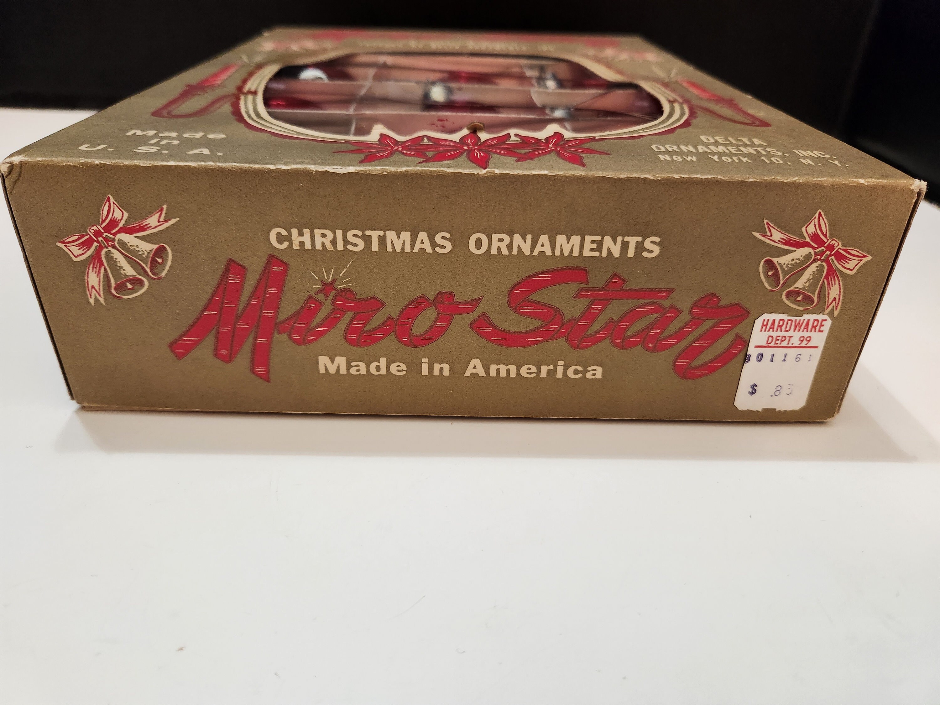 Vintage Miro Star 2 Red Glass Ball Christmas Tree Ornaments, 12 in the ...