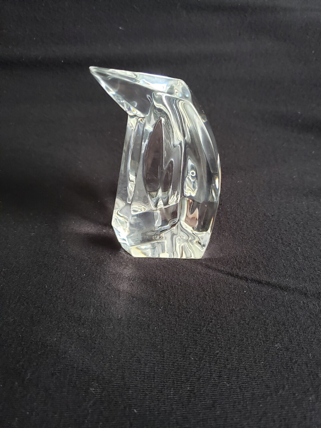 Val St Lambert Faceted Crystal Penguin Figure / Paperweight for Danbury ...