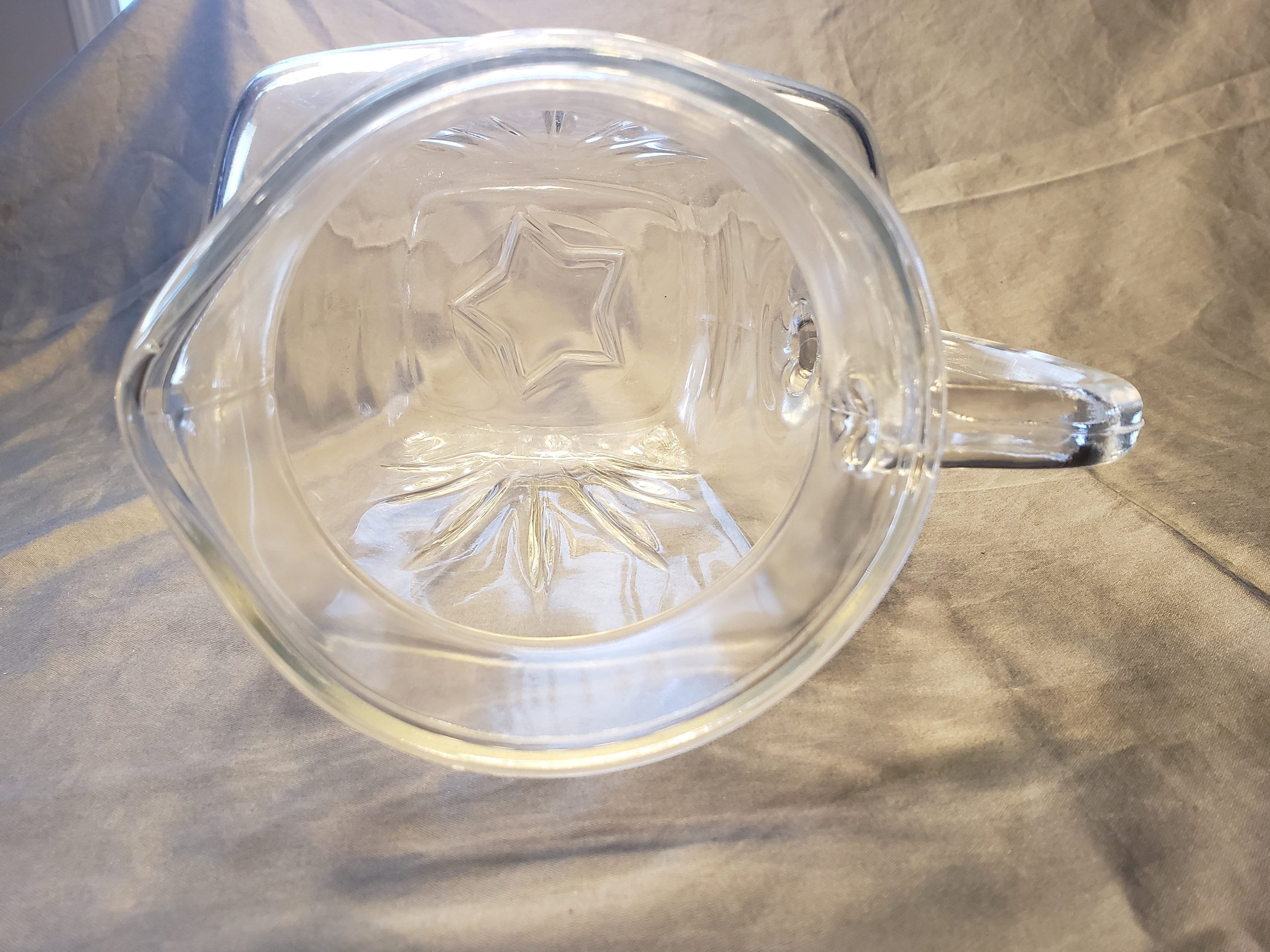 Federal Glass Star Beverage Pitcher Mid Century - Etsy