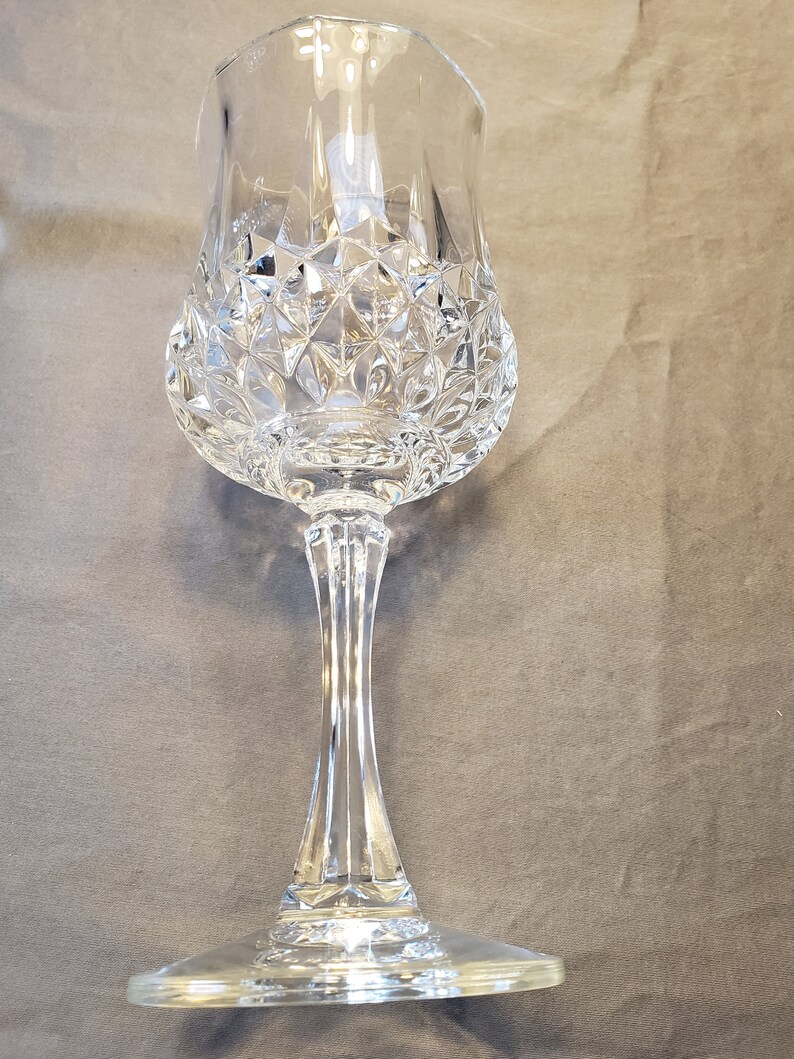 St. George Crystal Belmont Pattern Wine Glasses Set of 2, Crystal ...