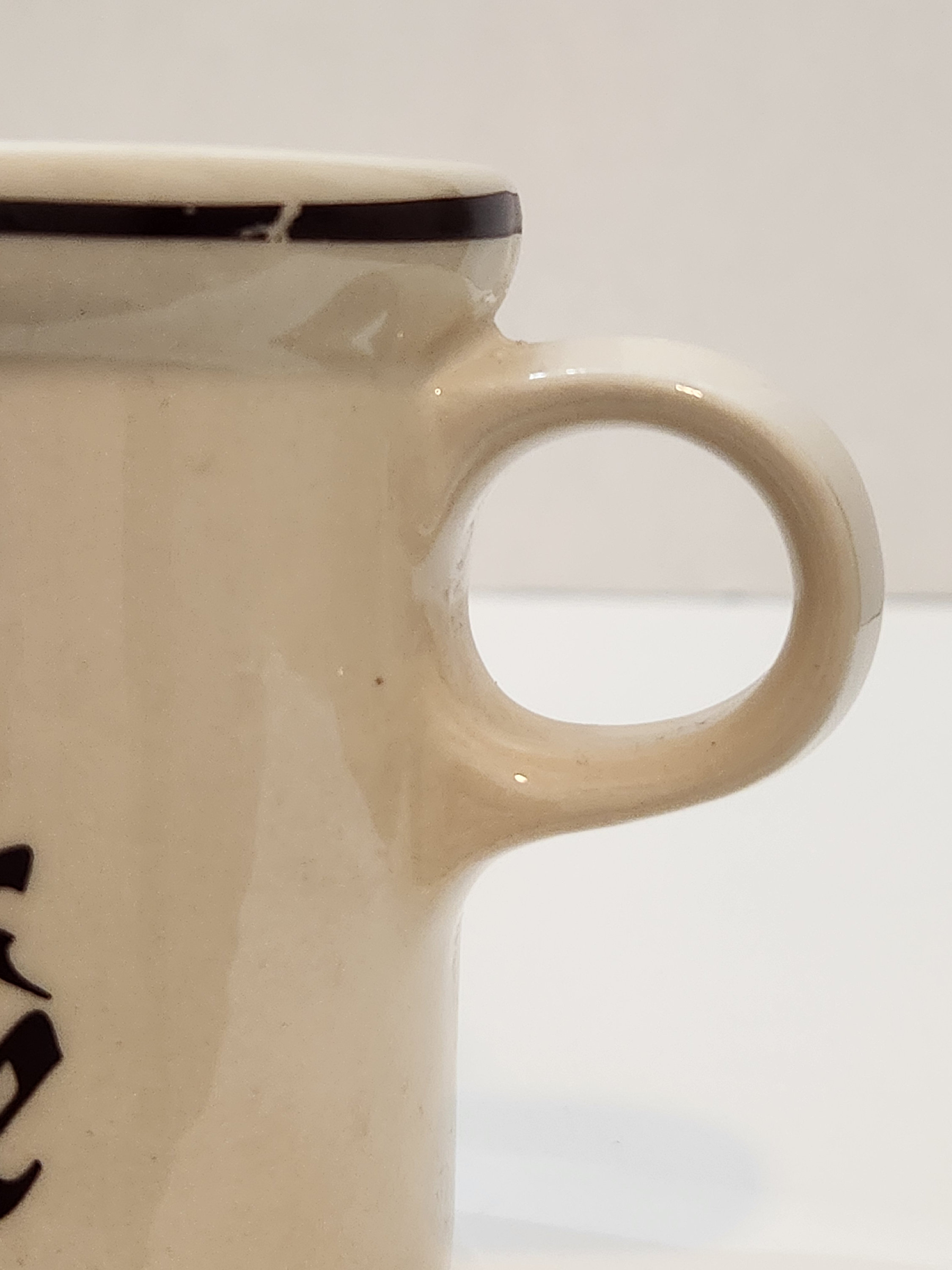 Vintage Mccoy Pottery Caffe Mugs Set - Cream & Brown Trim - Etsy