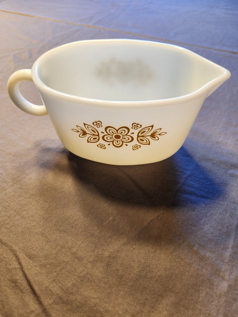 Pyrex Corning Gold Butterfly 77B Gravy Boat Server / Gravy - Etsy