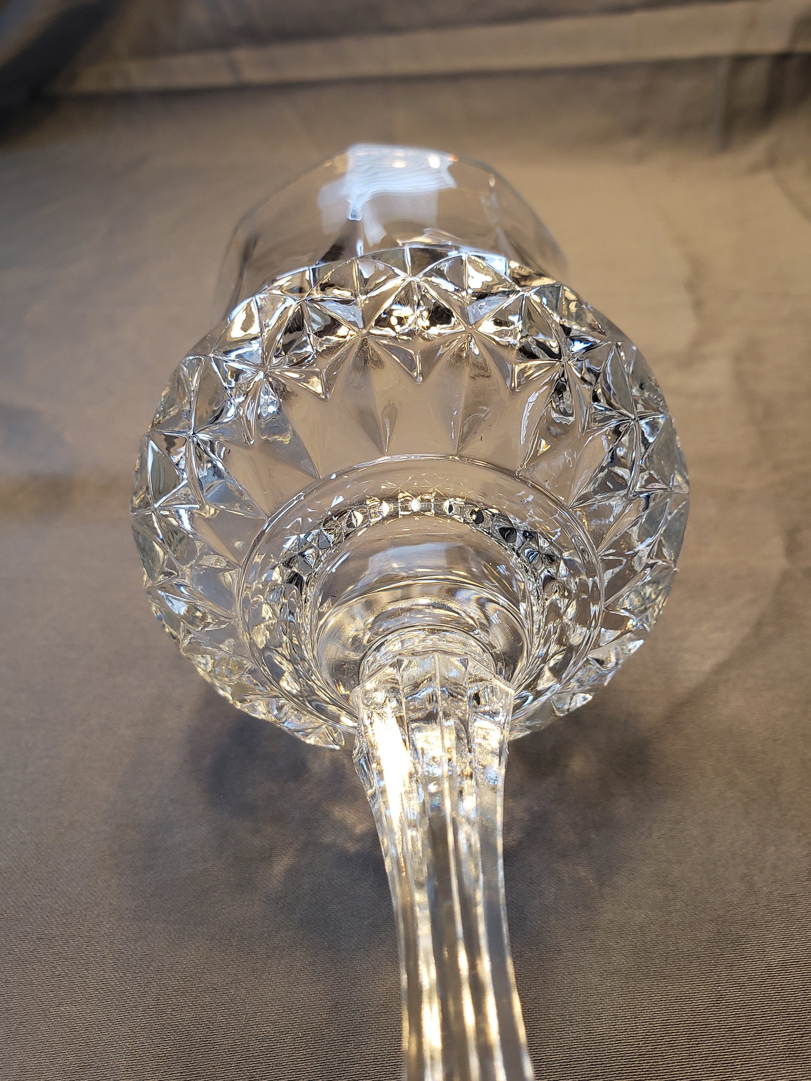 St. George Crystal Belmont Pattern Wine Glasses Set of 2, Crystal ...