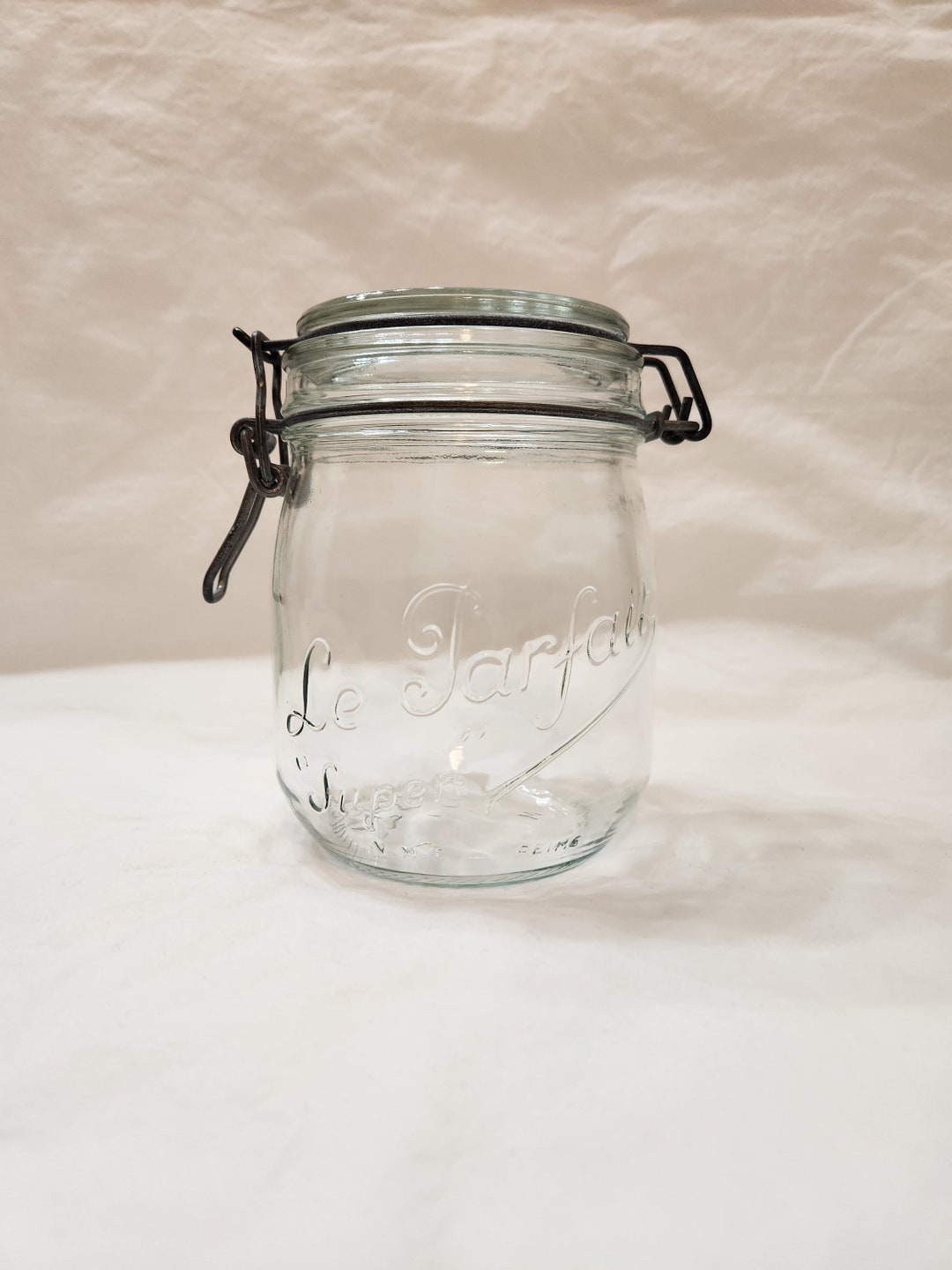 Vintage Le Parfait "super" Glass Jar, Metal Bail Closure, Made in ...