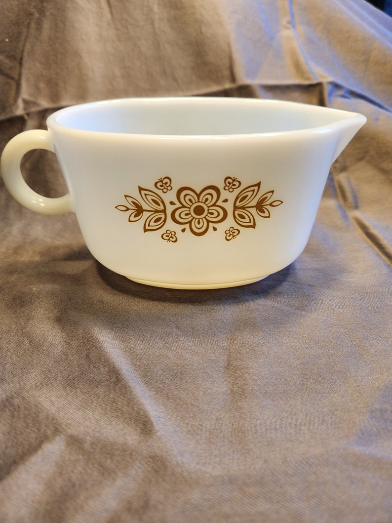 Pyrex Corning Gold Butterfly 77B Gravy Boat Server / Gravy - Etsy