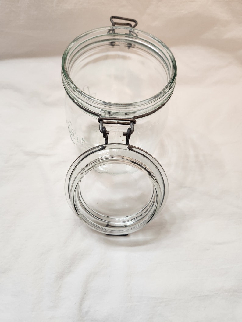 Vintage Le Parfait "super" Glass Jar, Metal Bail Closure, Made in ...