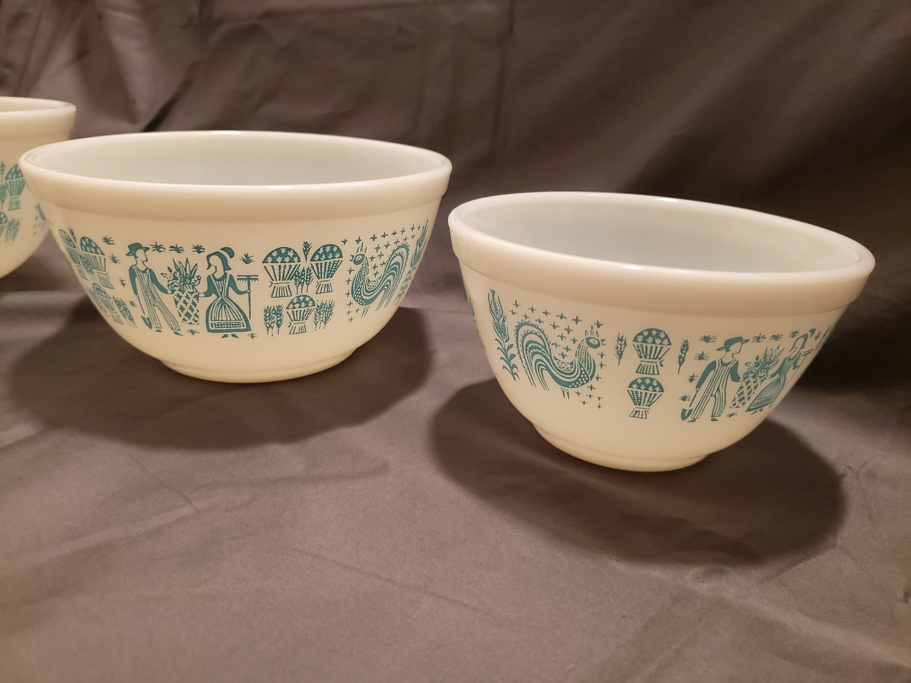 Vintage Pyrex Blue Butterprint / Amish Print Nesting Mixing - Etsy