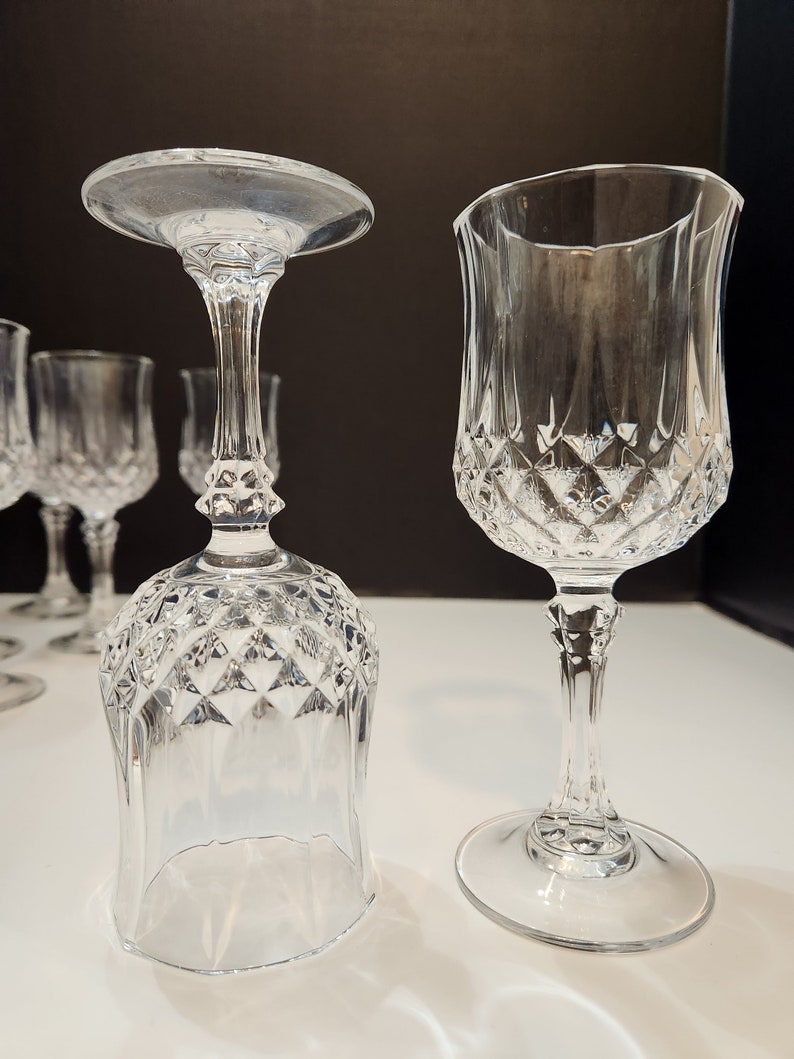 Cristal D'arques Longchamp Pattern Crystal Wine Glasses Set of 7 ...