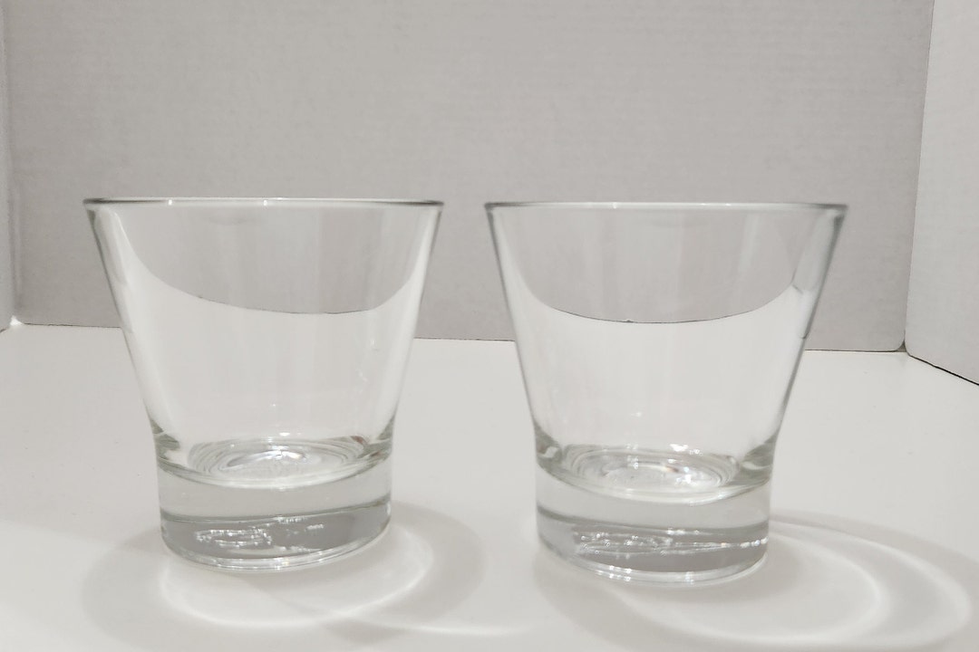 Crown Royal Logo Embossed Base & Flared Rims Whiskey Rocks Glasses Set ...