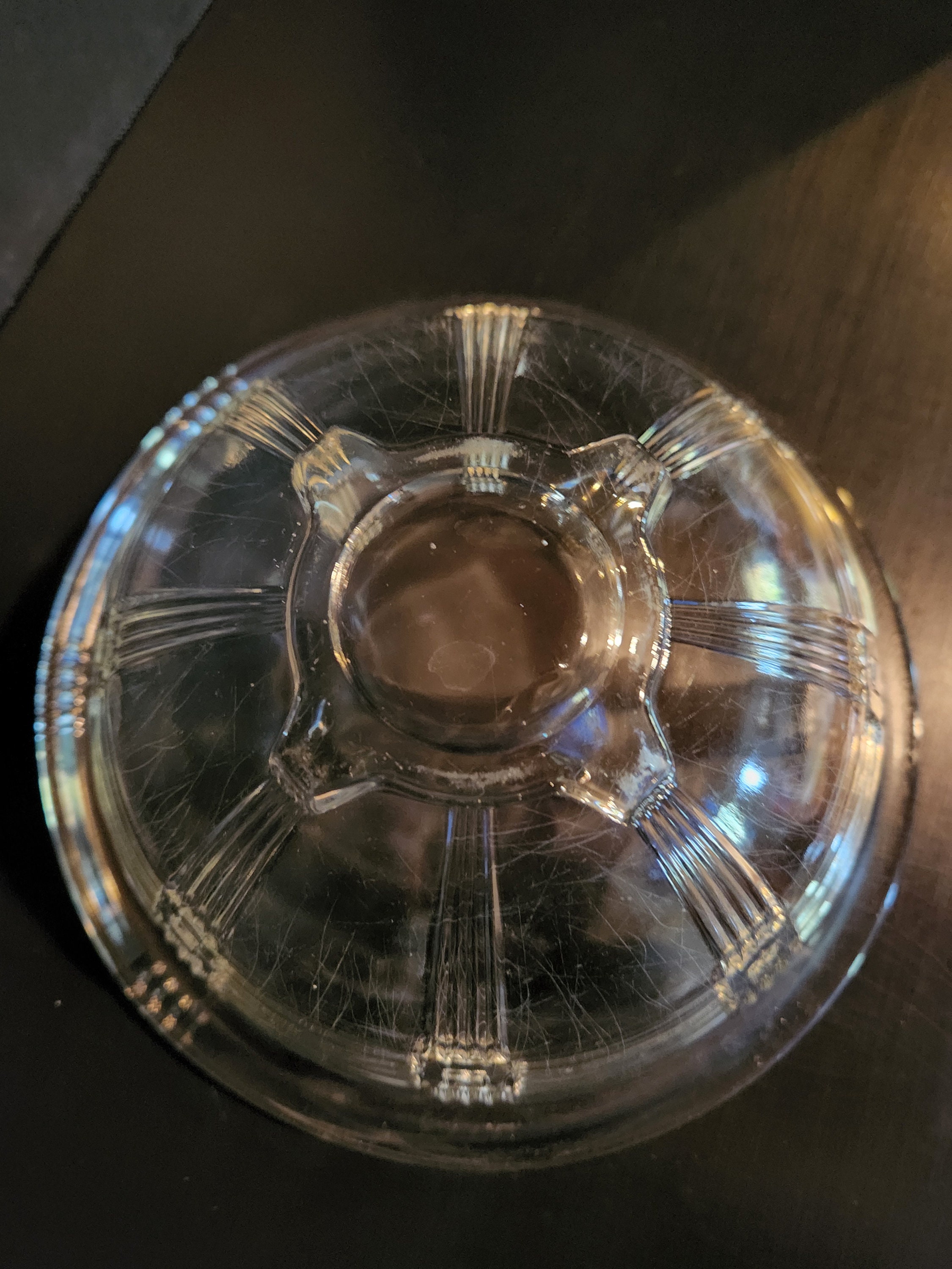 Criss Cross Clear Depression Glass 8" Mixing Bowl With Rolled Edge Rim ...