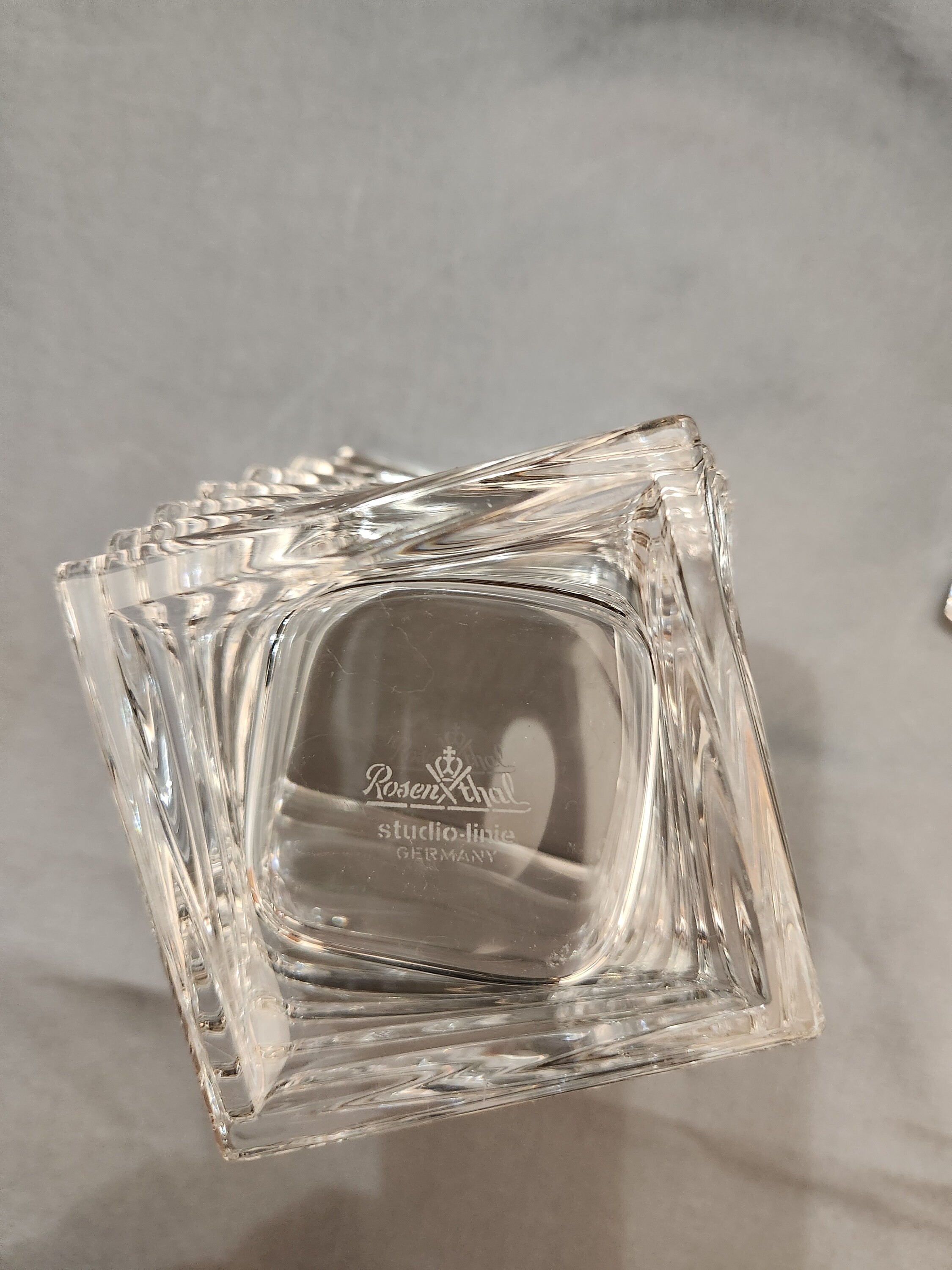Rosenthal Studio Line Turnus Crystal Stacked Squares Twisted Box With ...